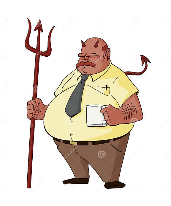Devil Boss stock vector. Illustration of horns, work - 59147687