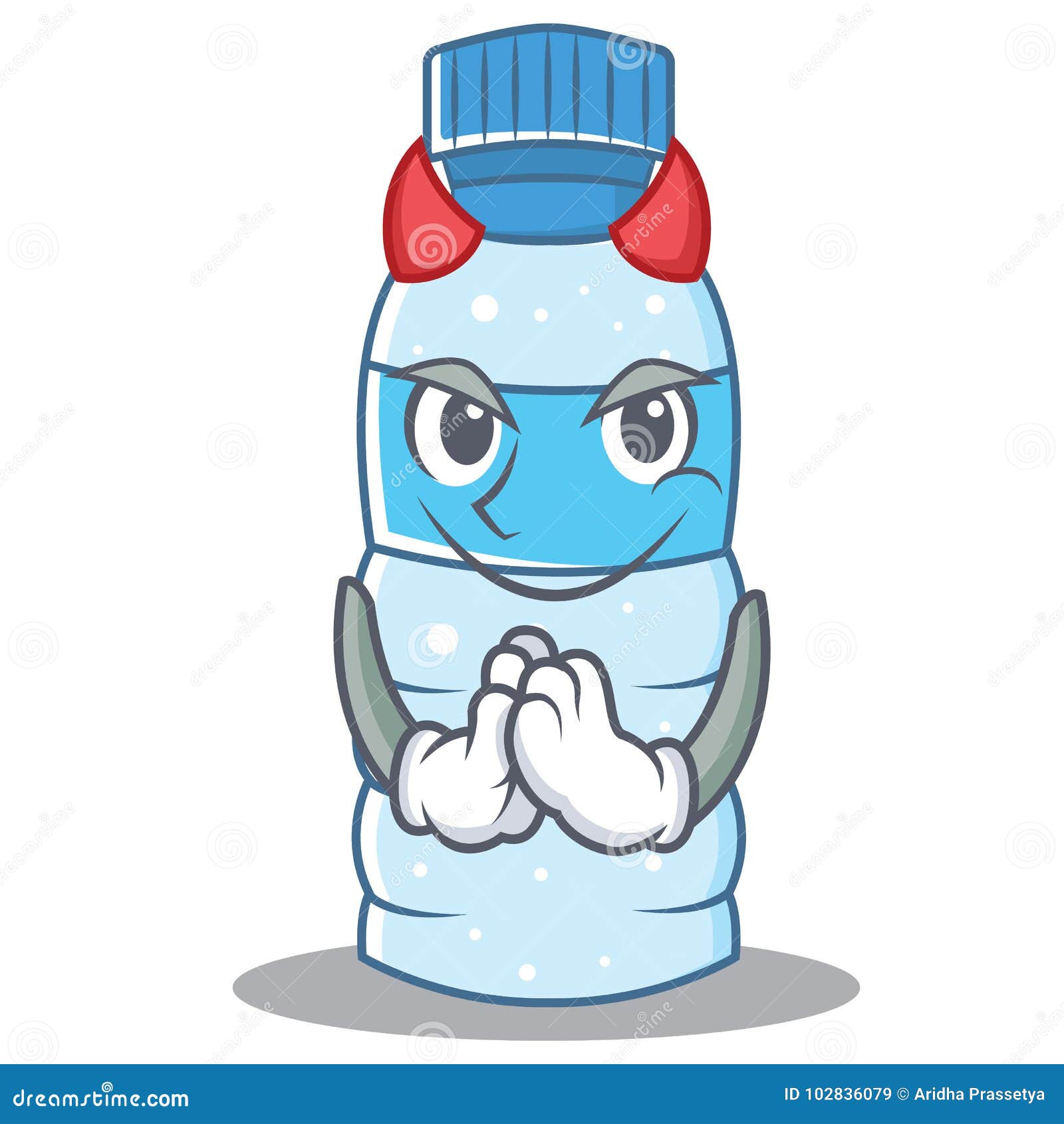 Devil Bottle Character Cartoon Style Stock Vector - Illustration of ...