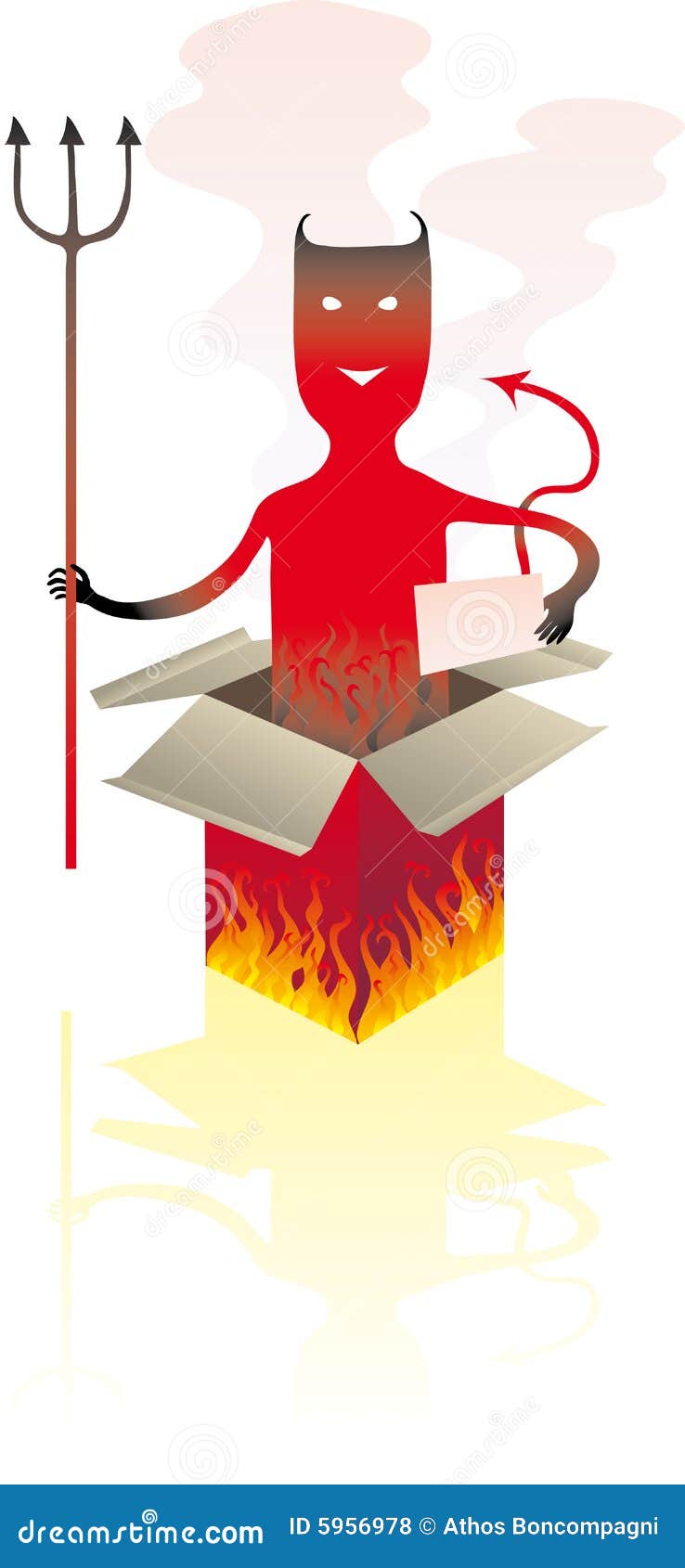 Devil box stock vector. Illustration of surprise, fire - 5956978