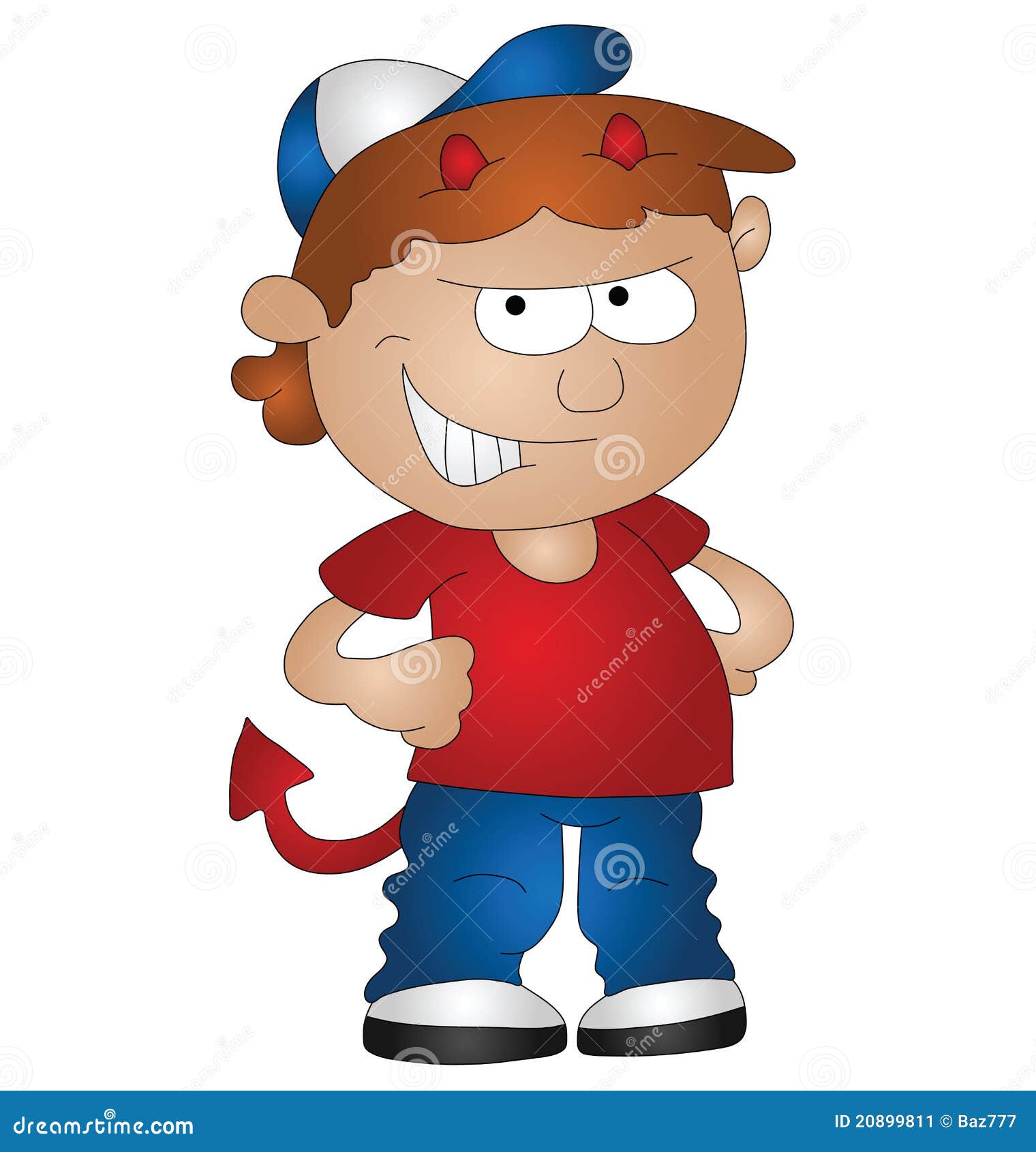 Devil boy stock vector. Illustration of isolated, caricature - 20899811