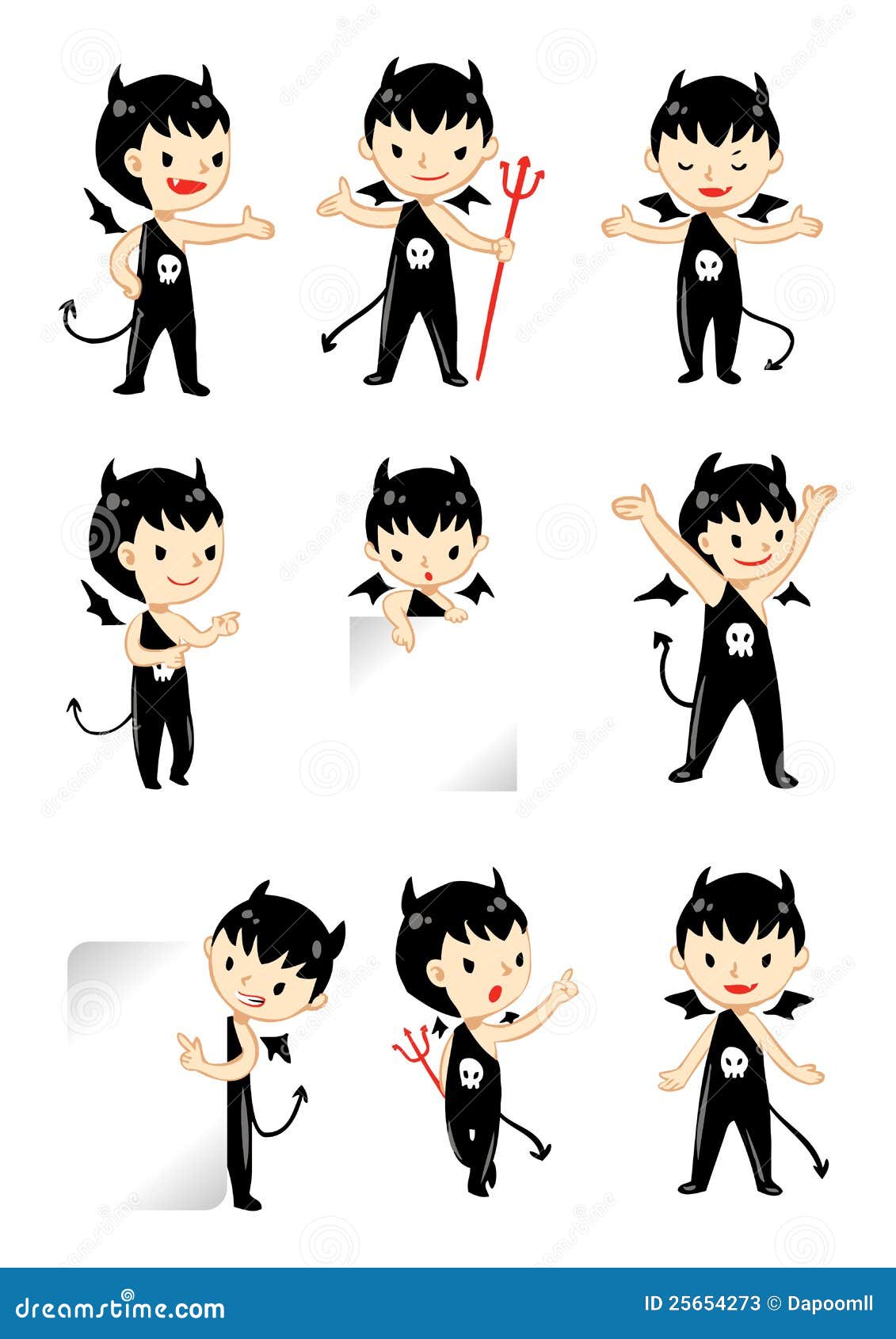 Devil boy display stock vector. Illustration of asian - 25654273