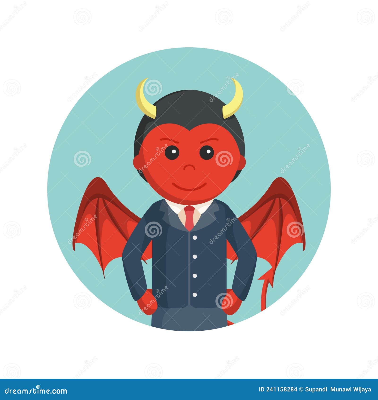 Devil Business Man Running With Sword And Shield Royalty-Free Cartoon ...