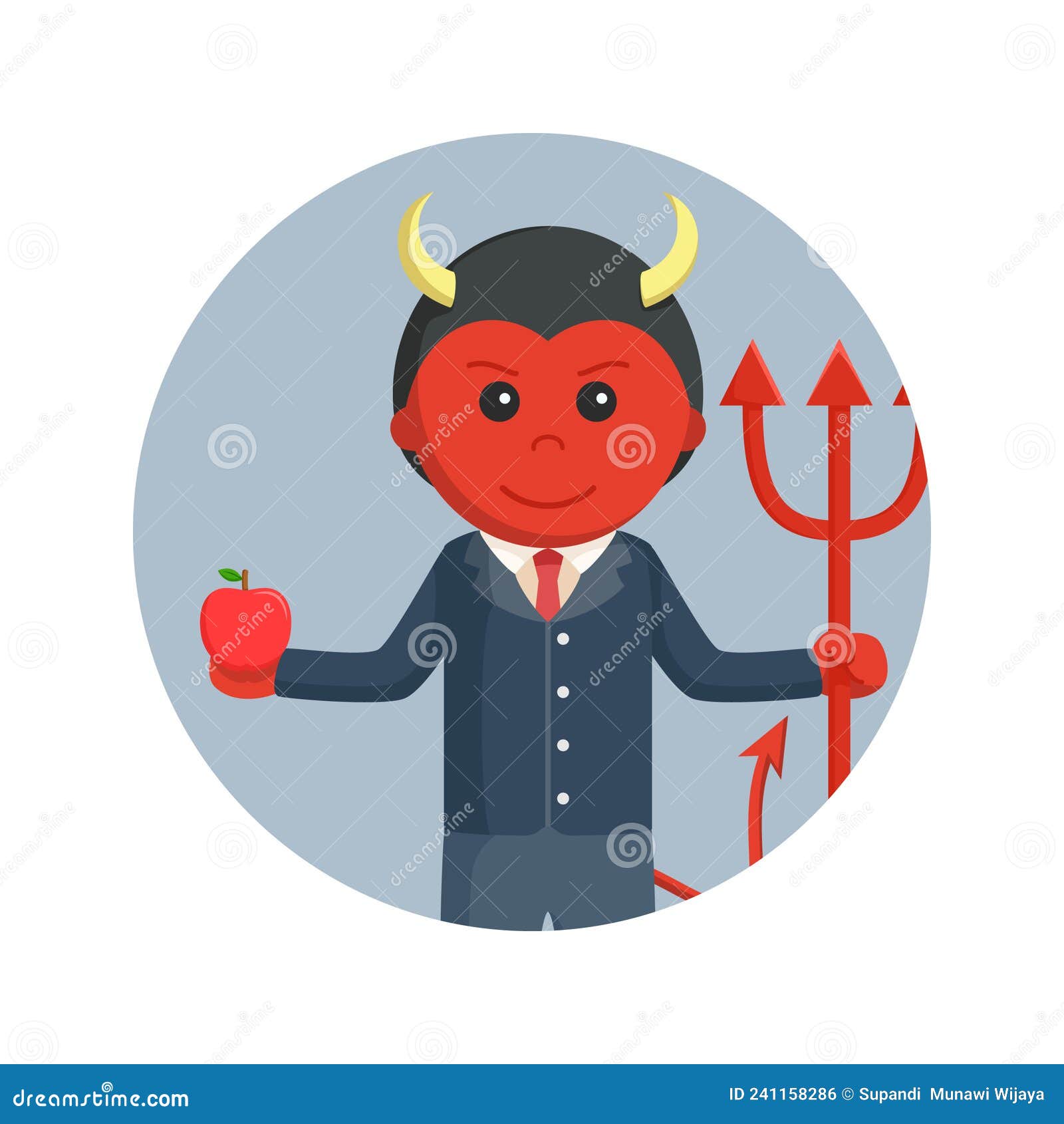 Devil Business Man Running With Sword And Shield Royalty-Free Cartoon ...