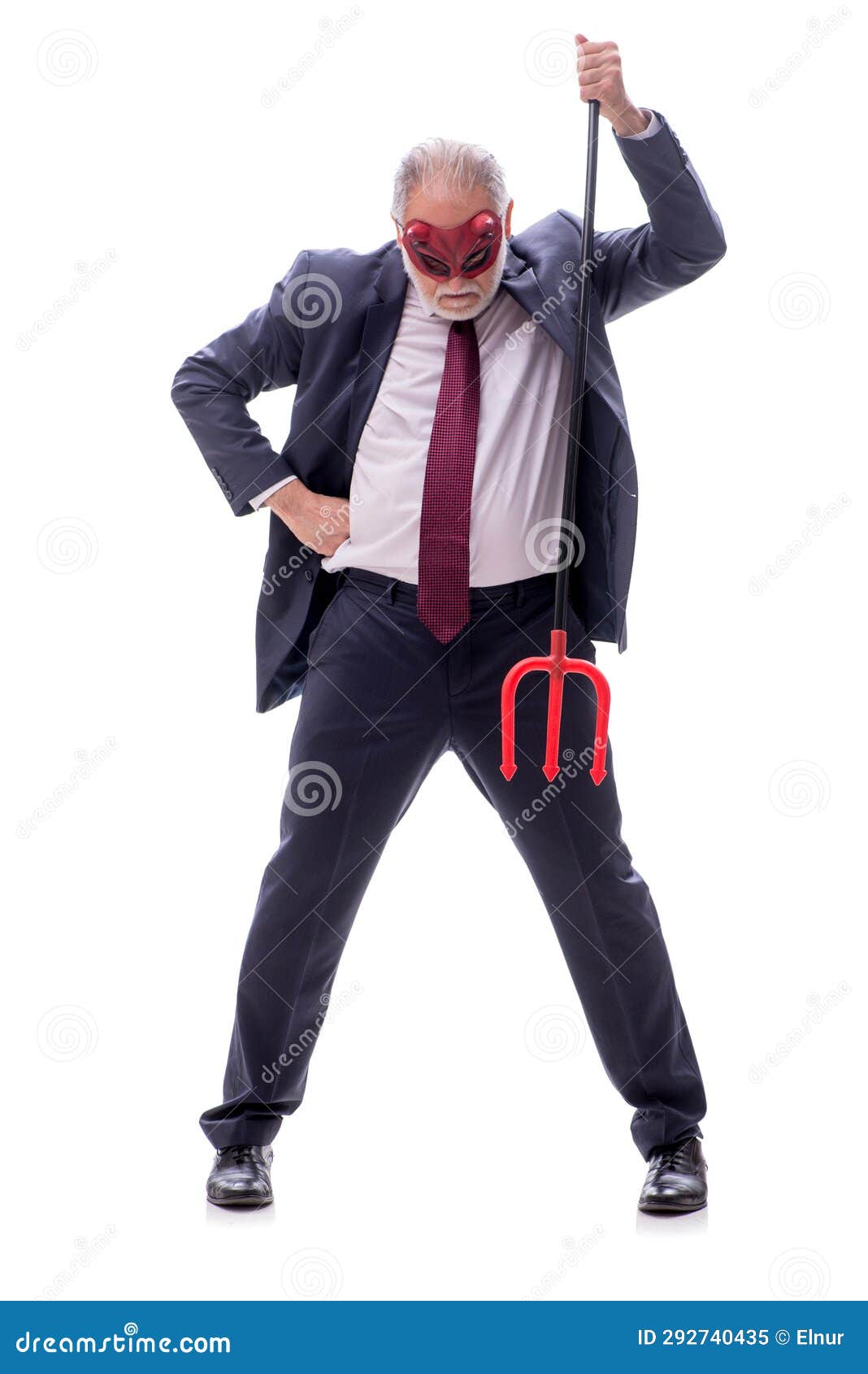 Devil Businessman Isolated on White Stock Image - Image of consultant ...