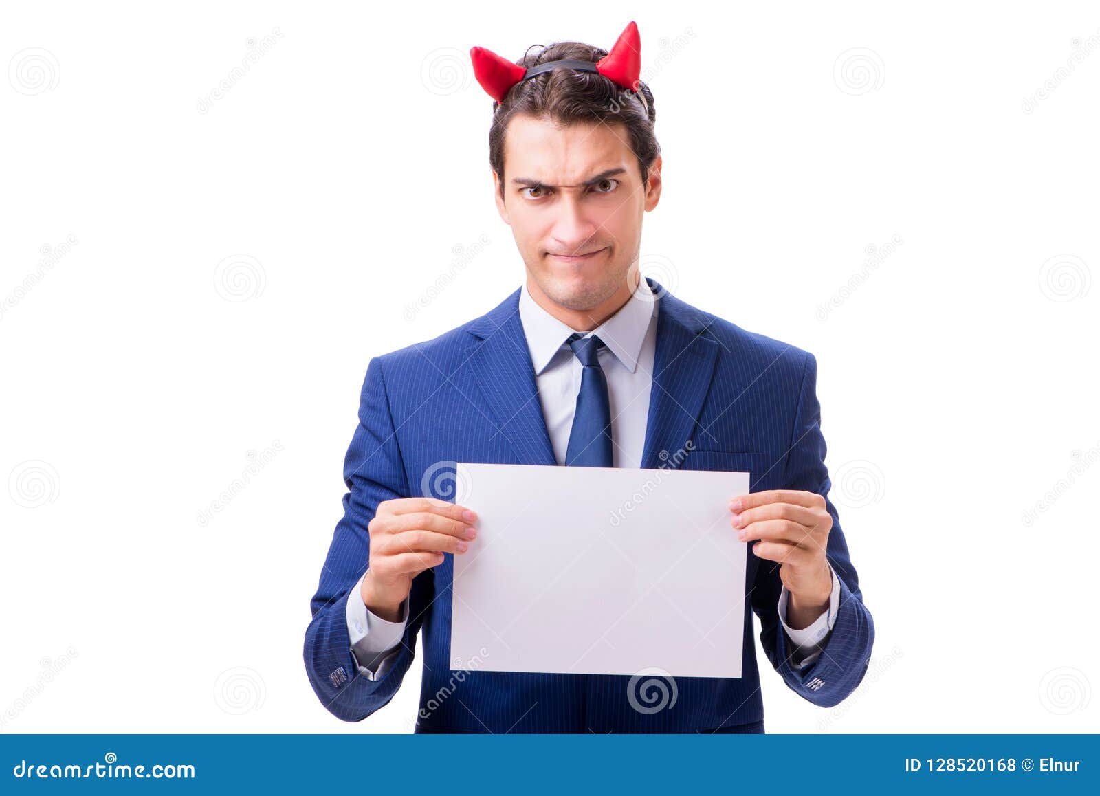 The Devil Businessman Isolated on White Background Stock Photo - Image ...