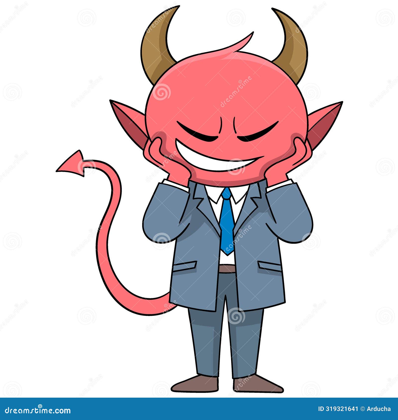 Devil Businessman is Planning Cheating at Work Stock Vector ...