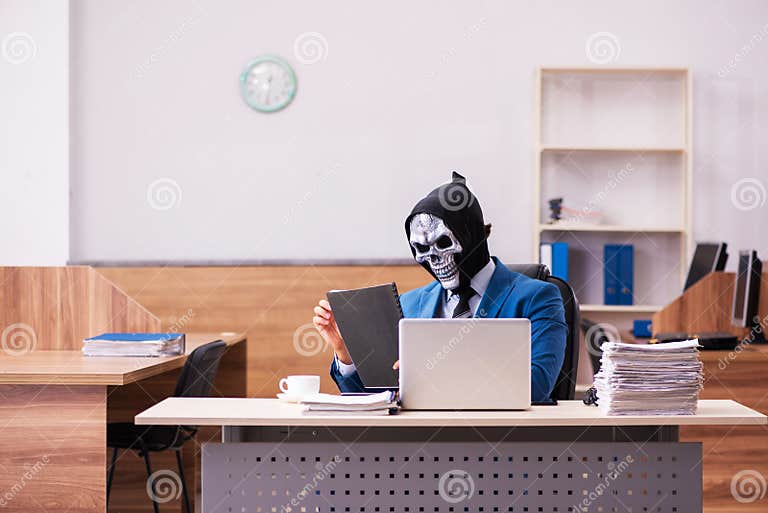 Devil Businessman Working in the Office Stock Photo - Image of satan ...