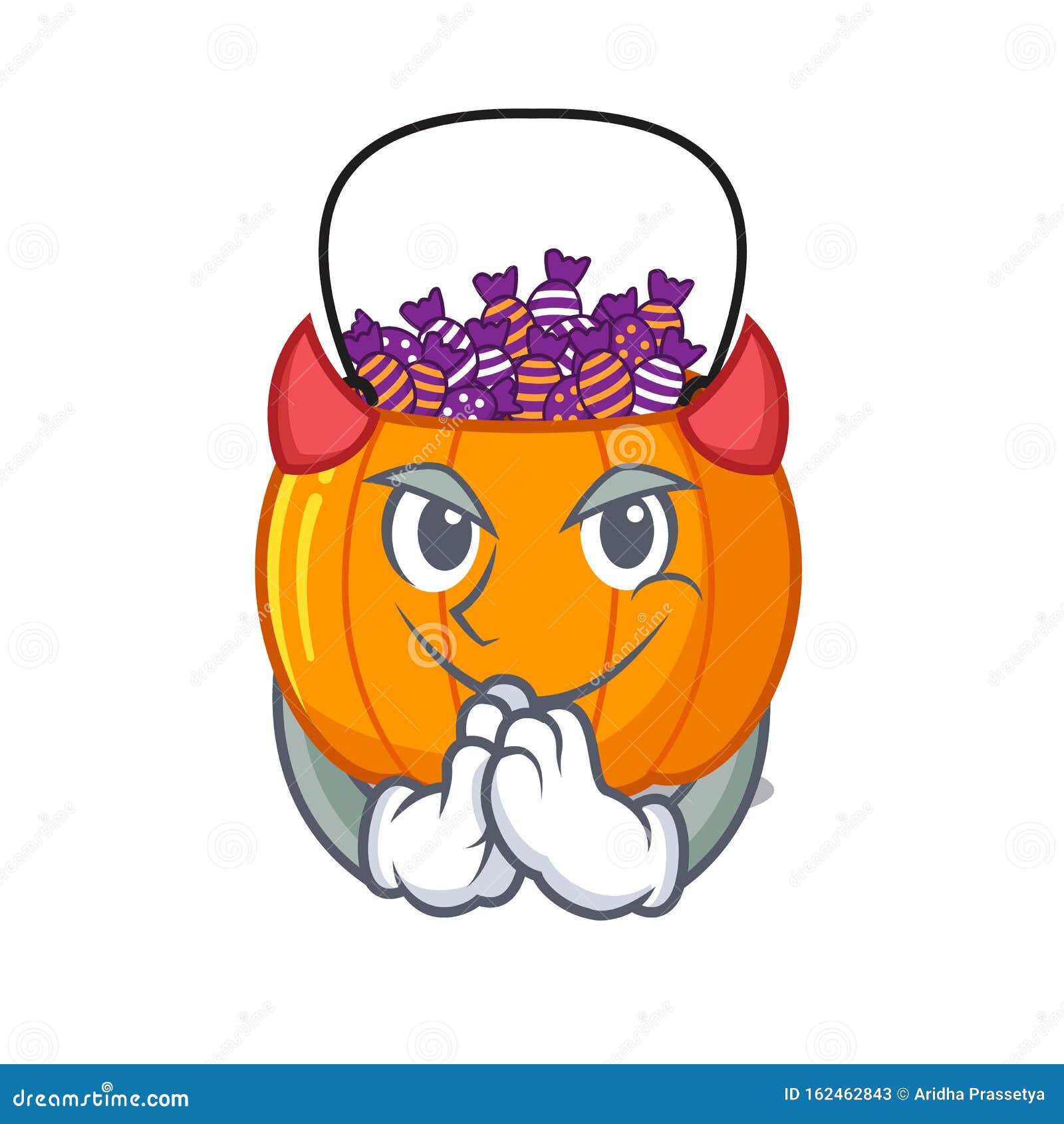 Devil Candy Bucket on with the Character Stock Vector - Illustration of ...