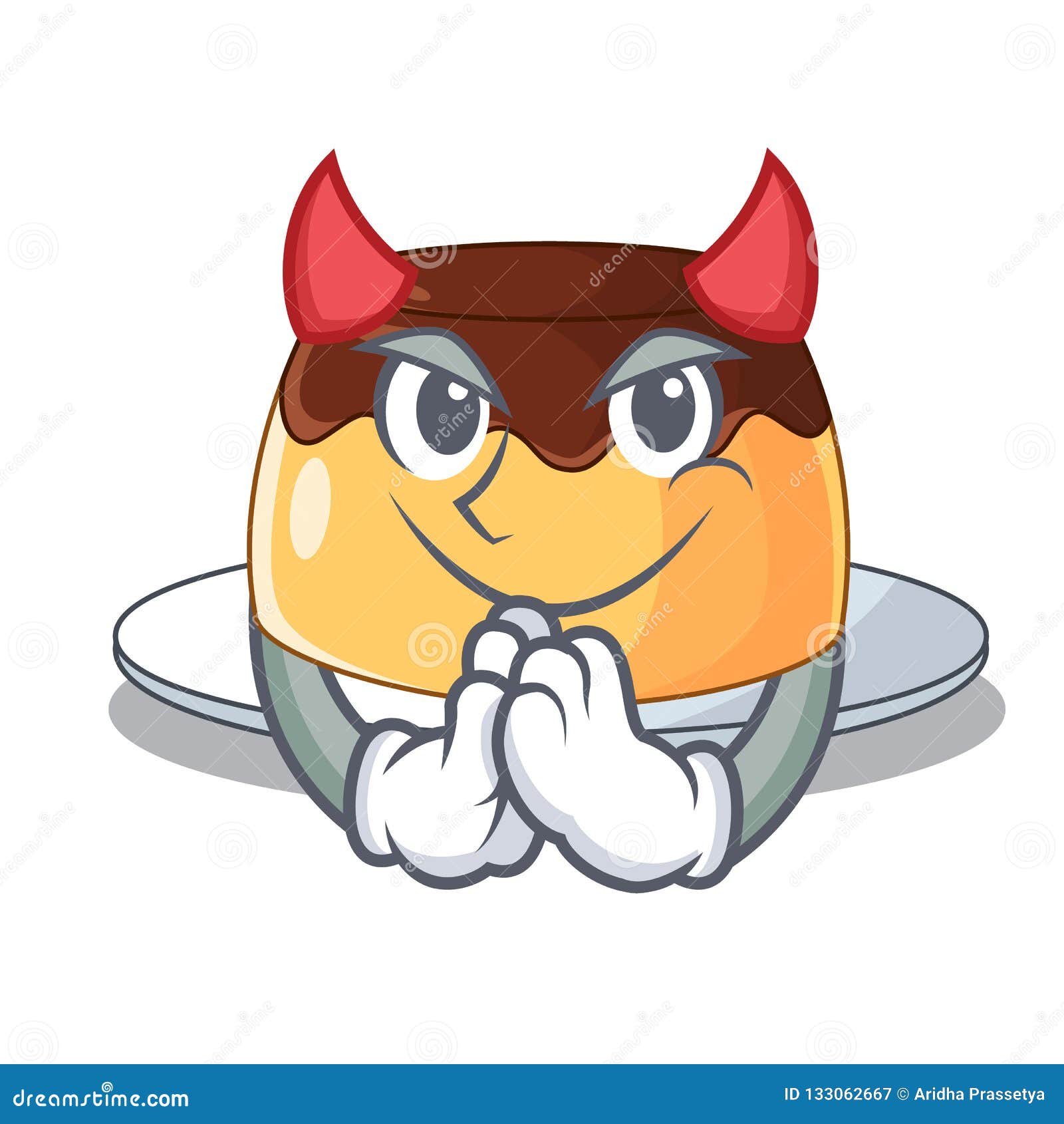 Red Devil. Funny Demon. Satan With Horns. Crafty Mephistopheles ...