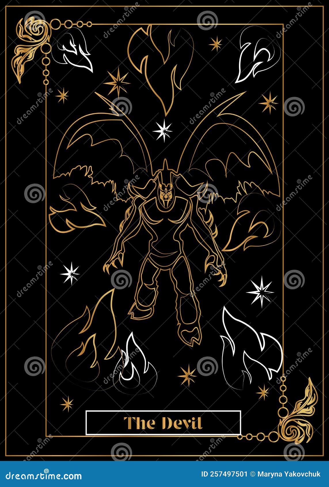 The Devil Card stock illustration. Illustration of arcana - 257497501