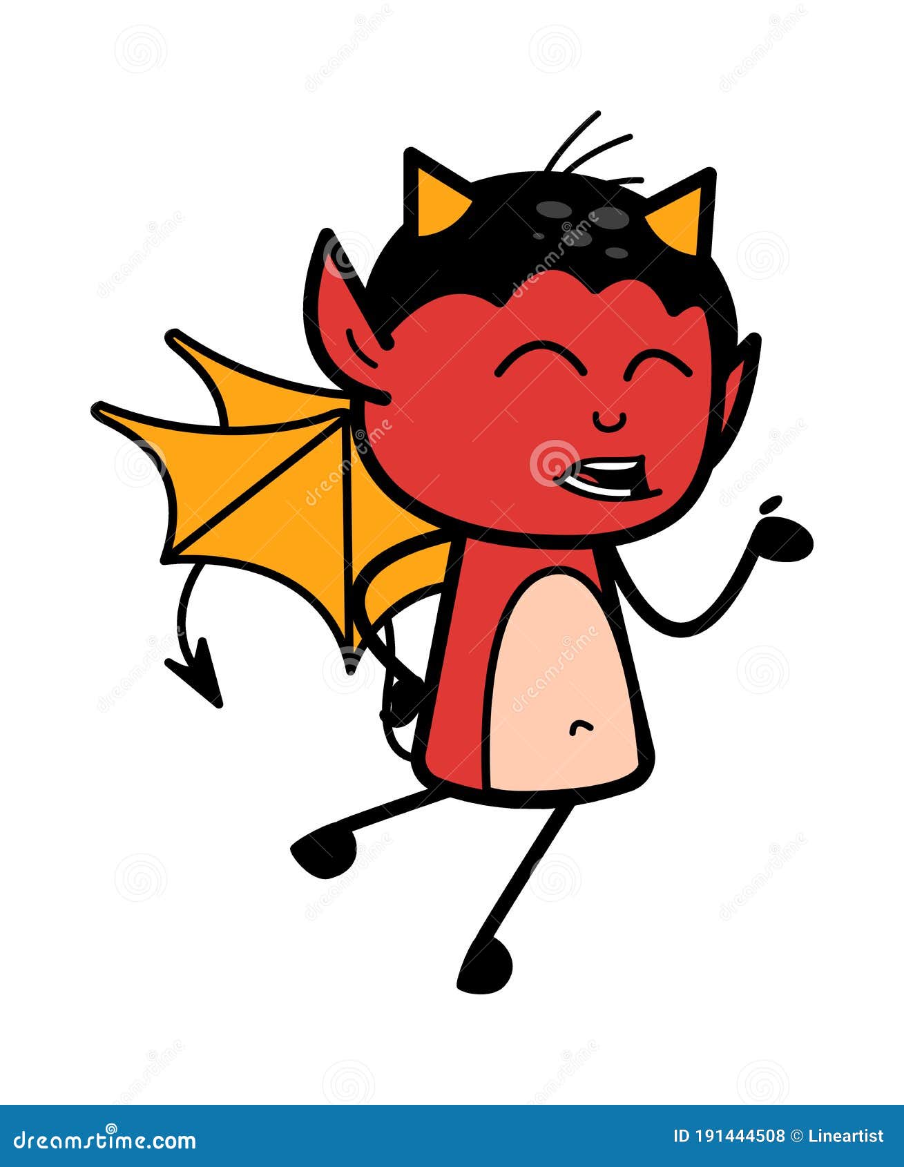 Devil Cartoon Arguing stock illustration. Illustration of funny - 191444508