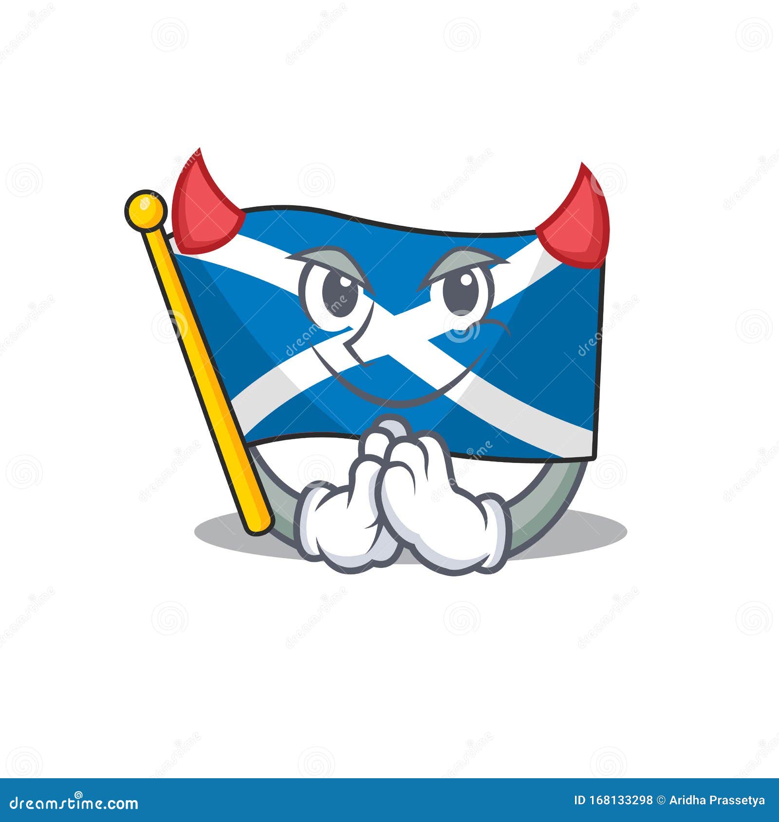 Character From Scotland Dressed In The Traditional Way With Kilt And ...