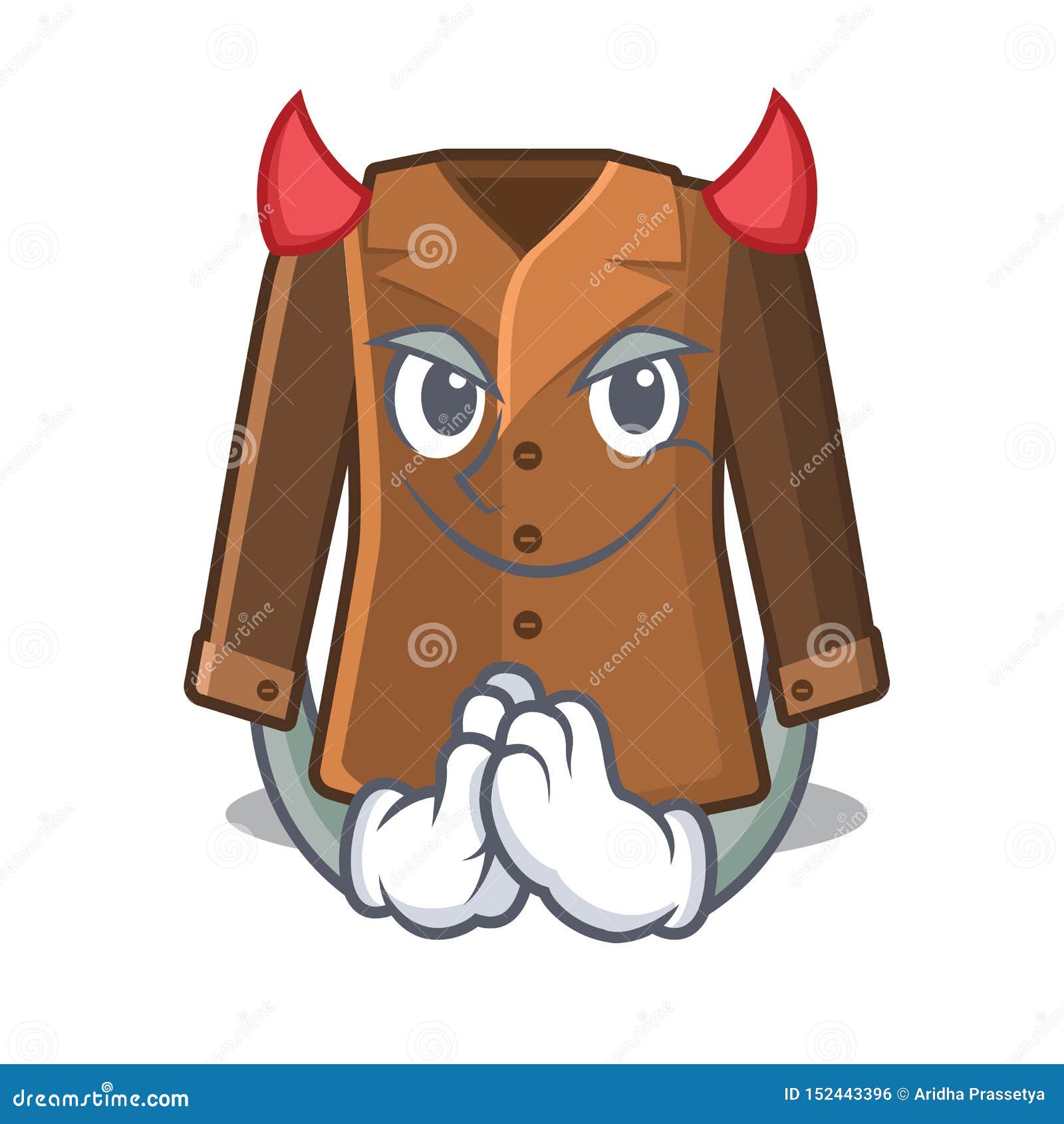 Devil Cartoon Coat Kept in a Closet Stock Vector - Illustration of ...