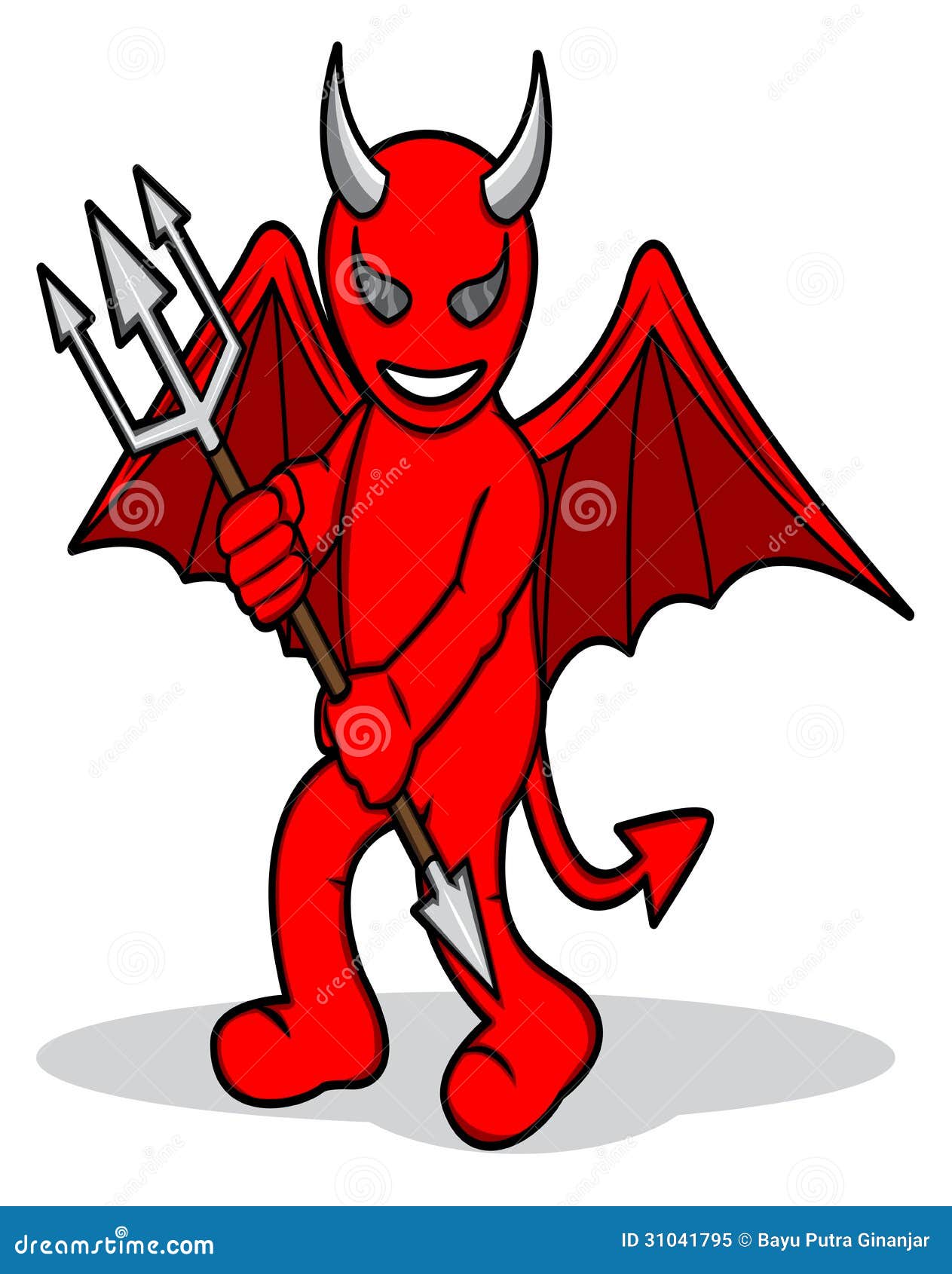 Devil stock vector. Illustration of pitchfork, mythology - 31041795