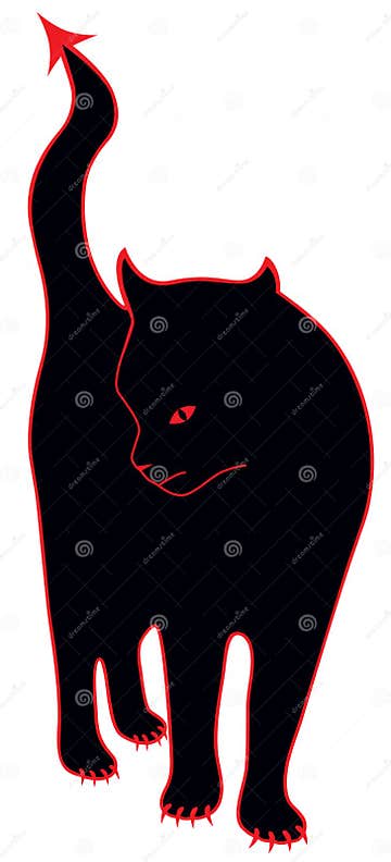 Devil Cat stock vector. Illustration of elegant, magic - 4402891