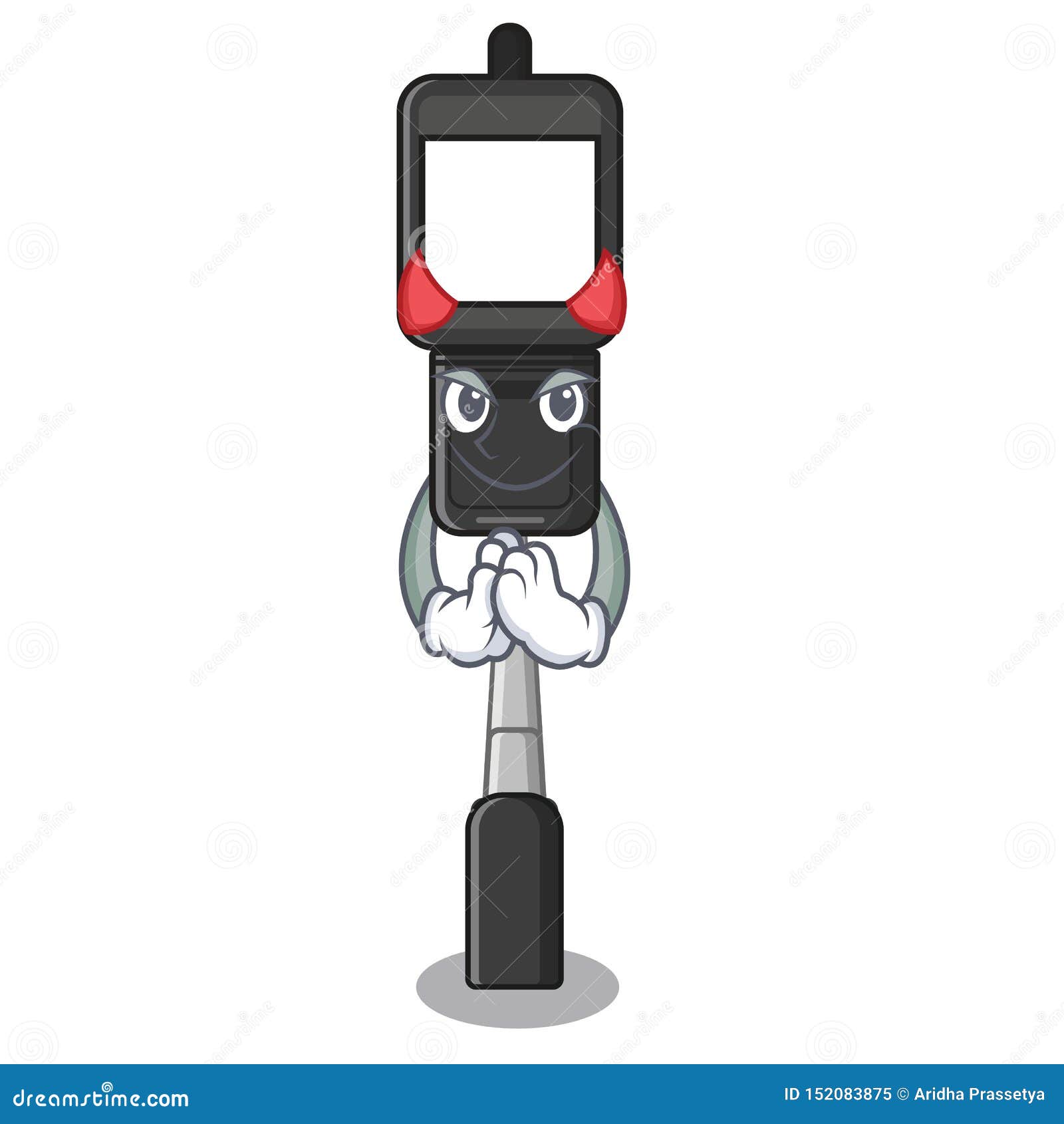 Devil Cell Phone Holder on a Character Stock Vector - Illustration of ...