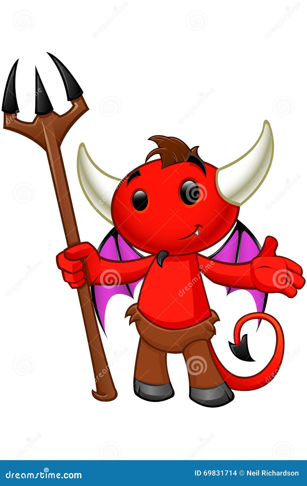 Devil Character - Presenting Stock Vector - Illustration of clip ...