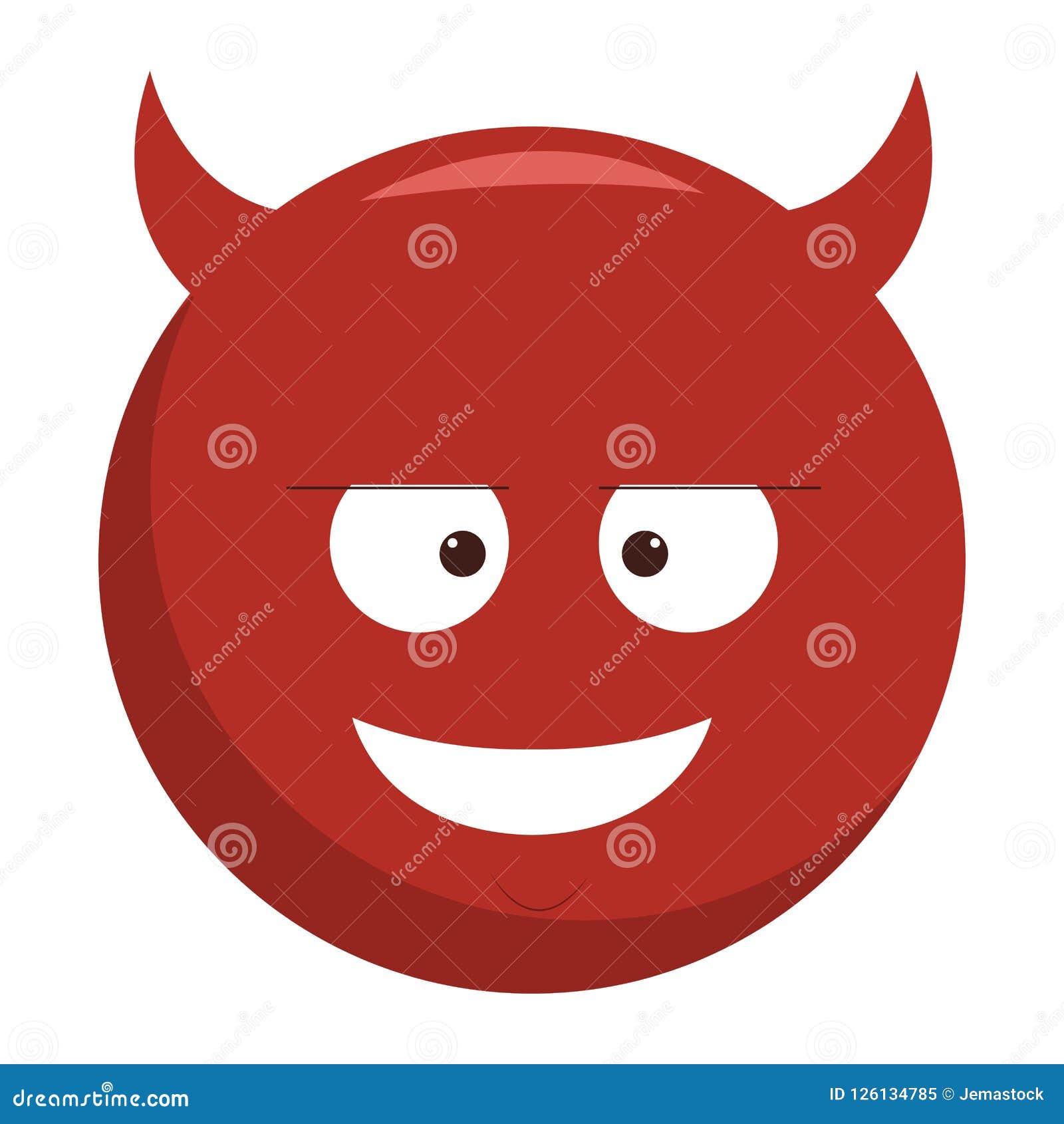 Devil chat emoticon stock vector. Illustration of happy - 126134785