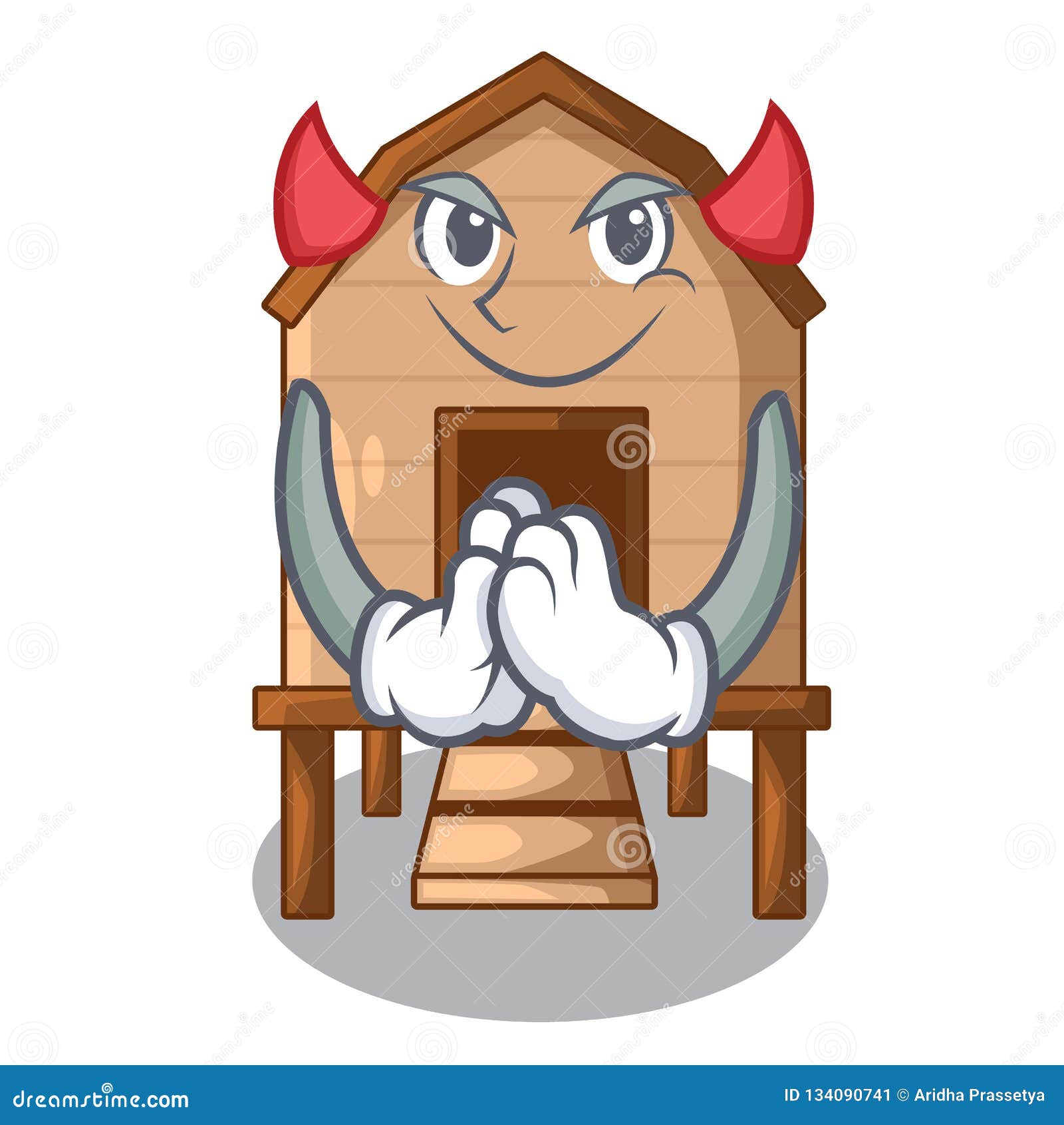 Devil Chicken Biryani Isolated In The Mascot Vector Illustration ...