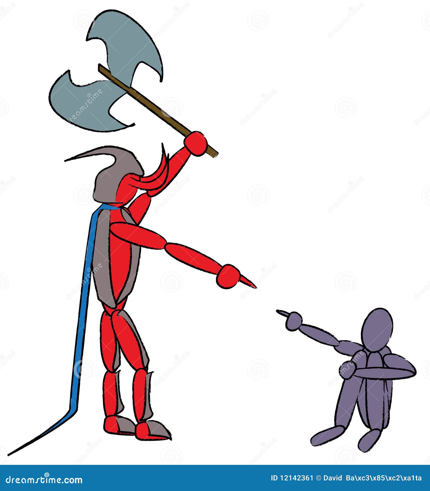 Devil and child stock illustration. Illustration of illustrated - 12142361