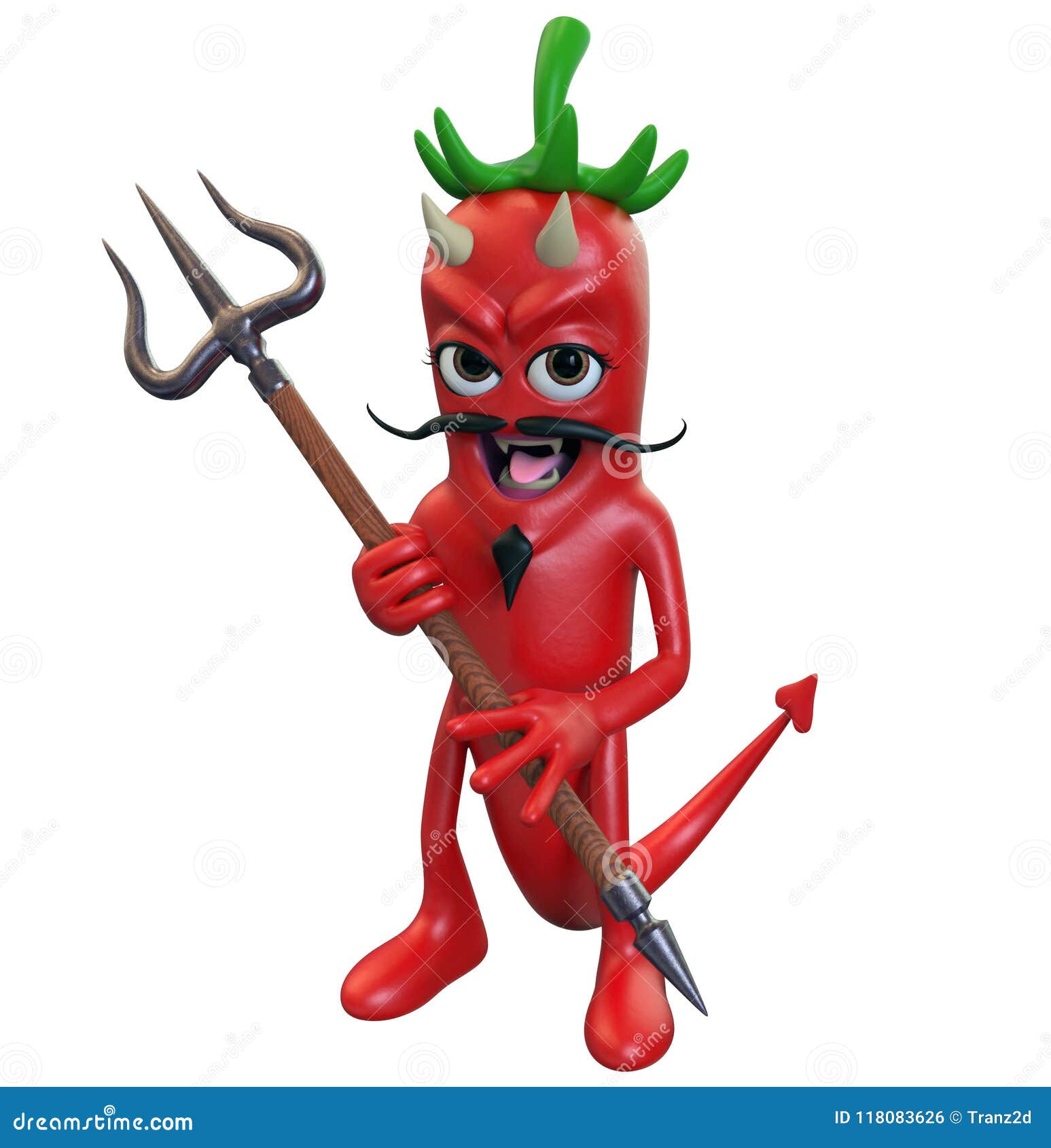 Devil Chili Pepper Cartoon Character Isolated On White Background ...