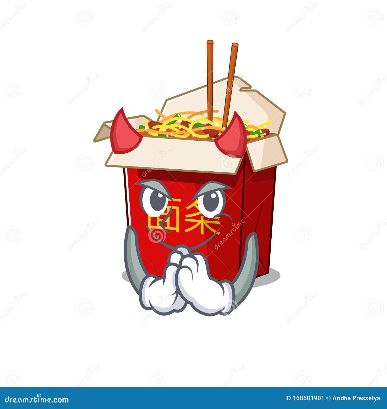 Devil Chinese Box Noodle Cartoon Character Design | CartoonDealer.com ...