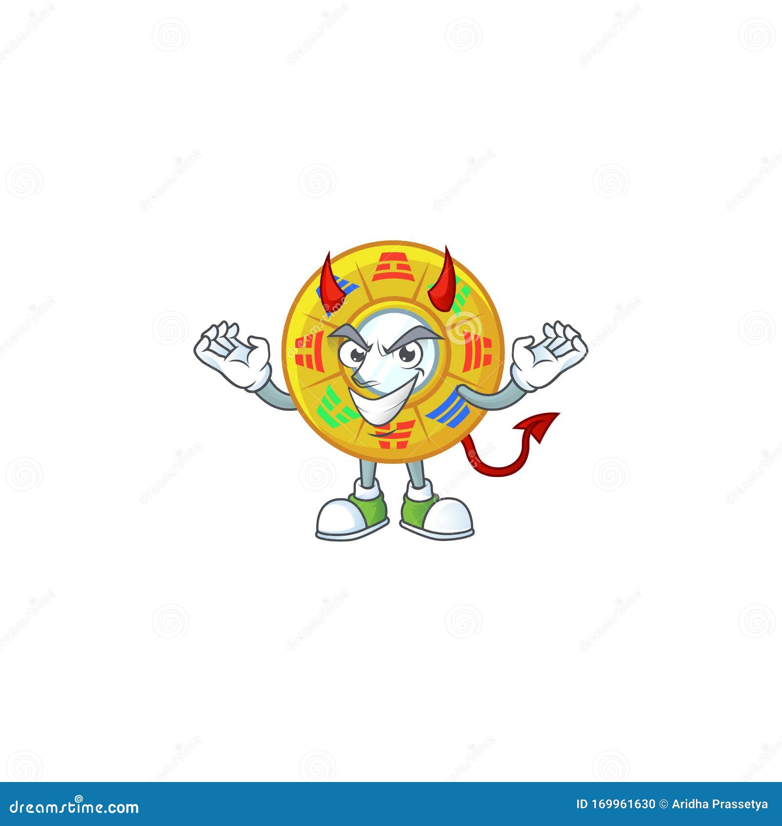 Devil Chinese Fortune Cookie Cartoon Character Design Vector ...