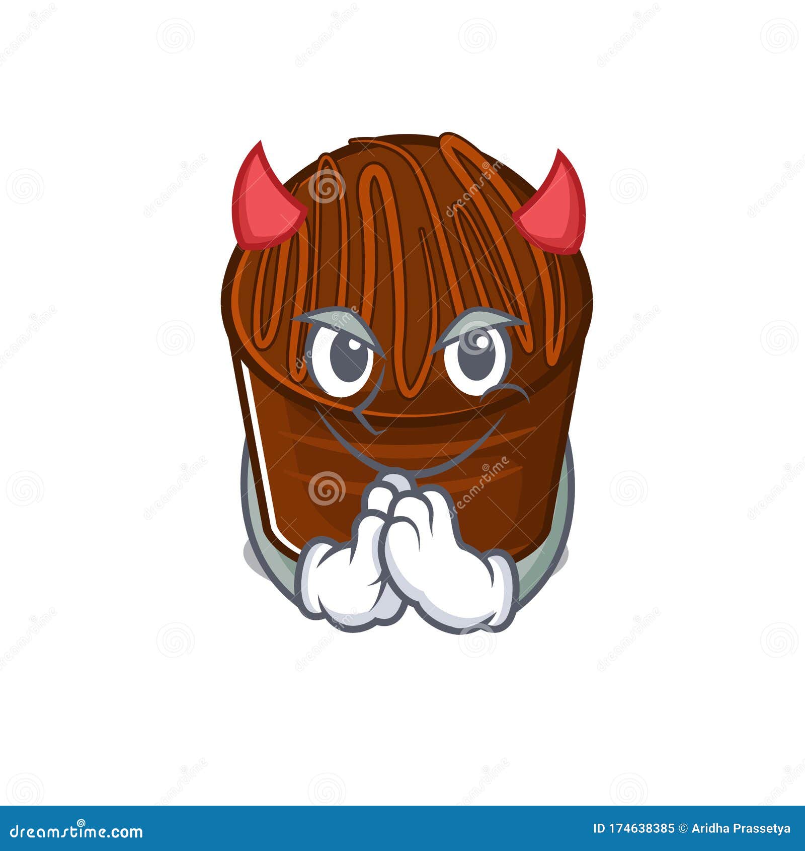 Devil Chocolate Candy Cartoon in Character Design Stock Vector ...