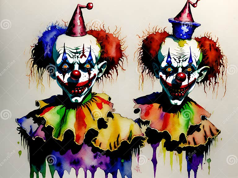 Devil Clown, Generative AI Illustration Stock Illustration ...