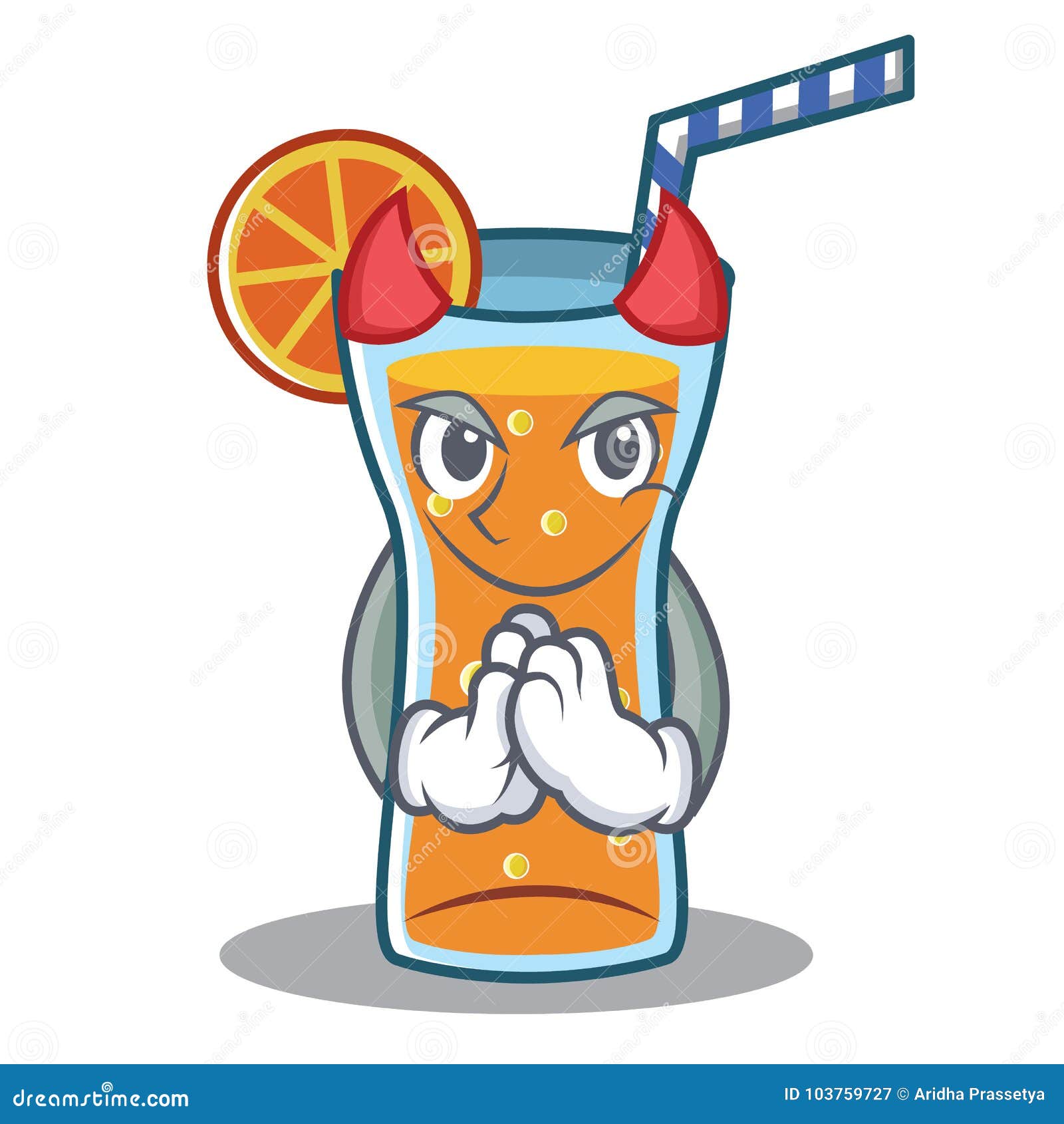 Devil Cocktail Character Cartoon Style Stock Vector - Illustration of ...