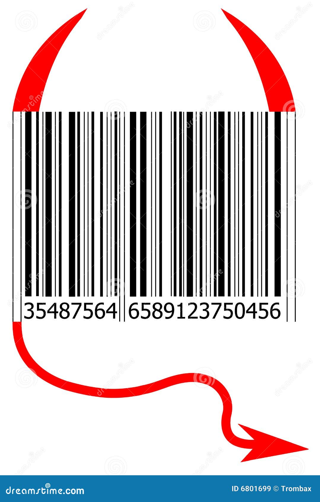 Devil code bar stock illustration. Illustration of hell - 6801699