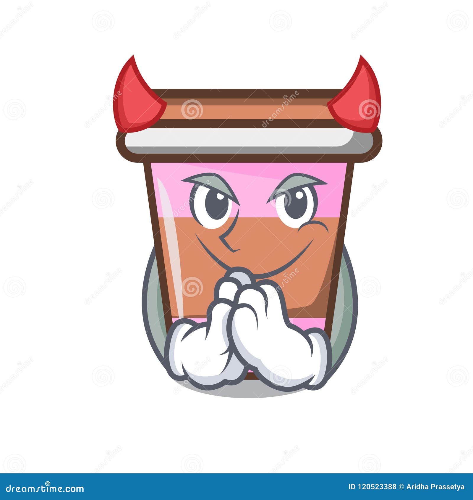 Devil Coffee Vending Machine In A Karakter Vector Illustration ...