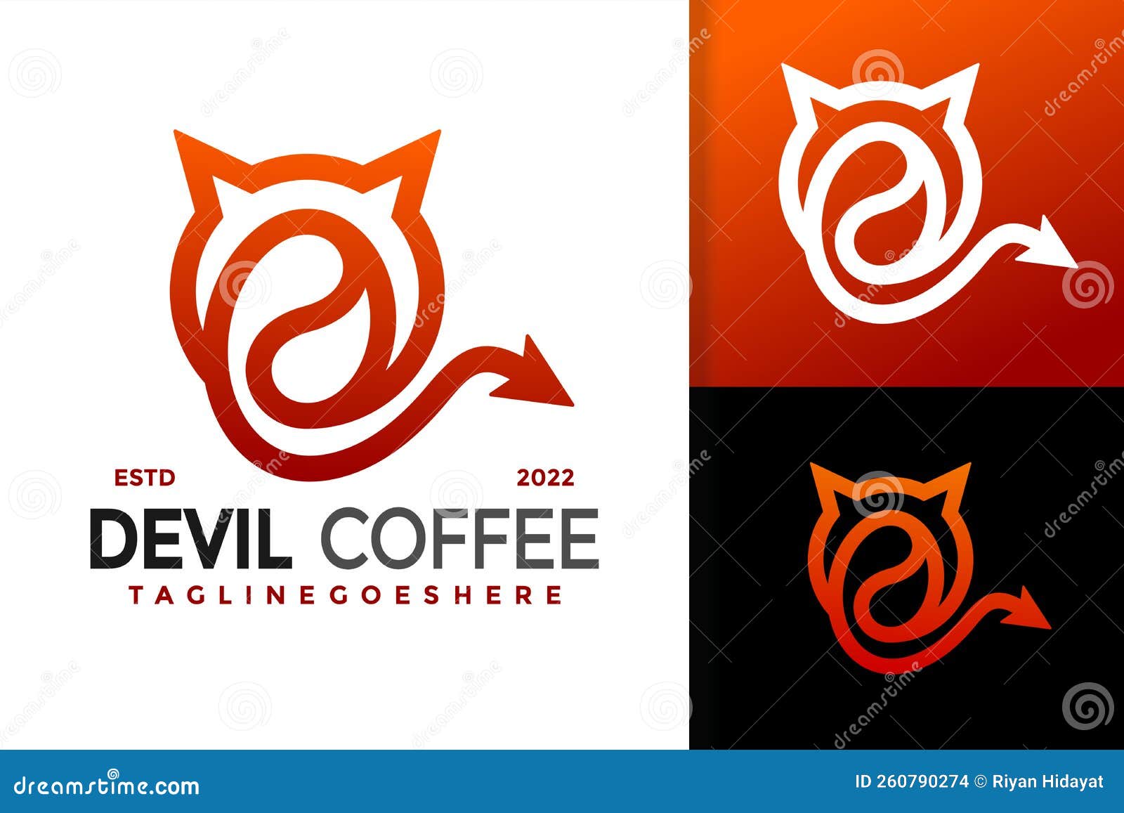 Devil Coffee Logo Design, Brand Identity Logos Vector, Modern Logo ...