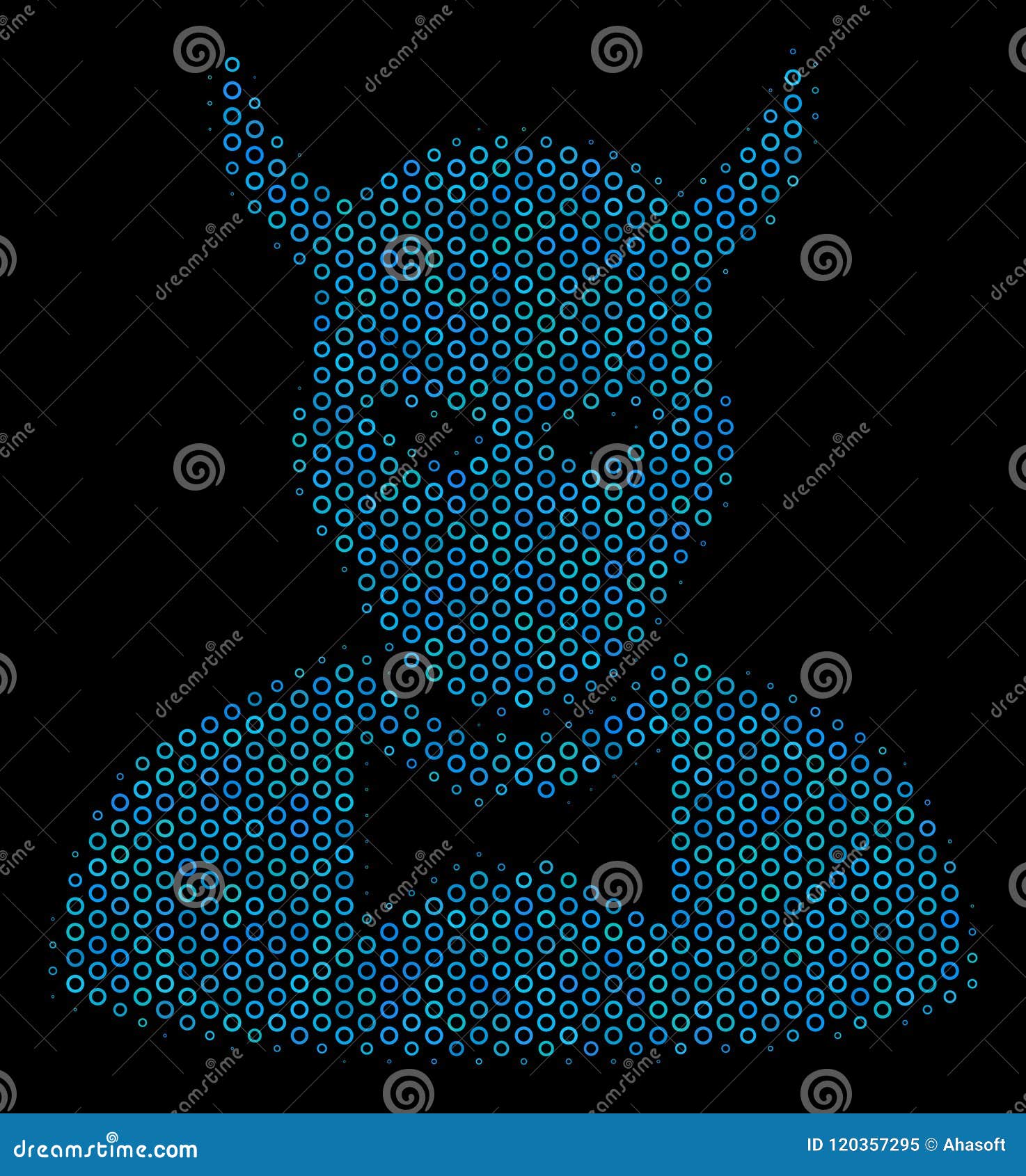 Devil Collage Icon of Halftone Spheres Stock Vector - Illustration of ...