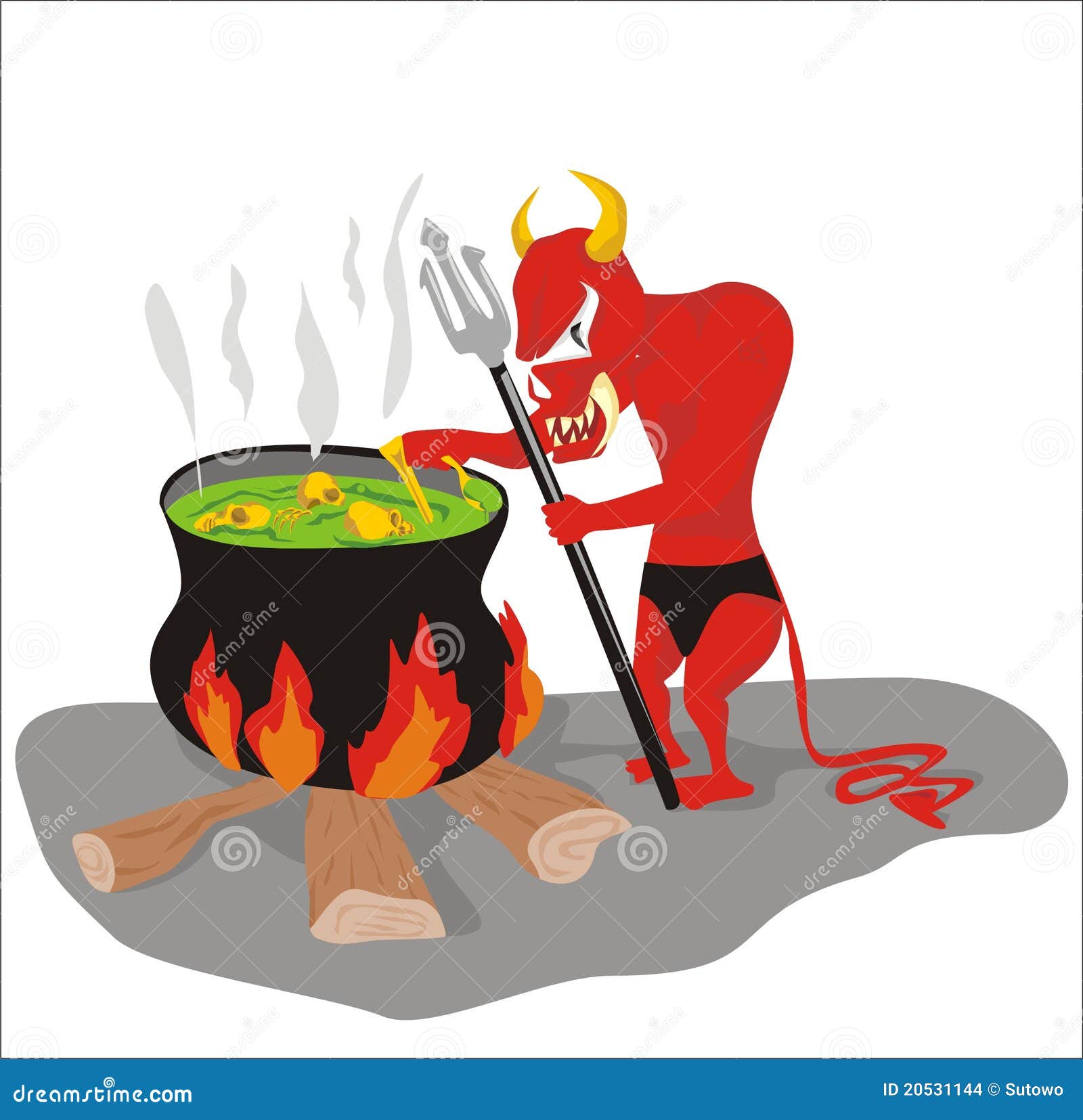 Devil cook stock vector. Illustration of devils, vicious - 20531144