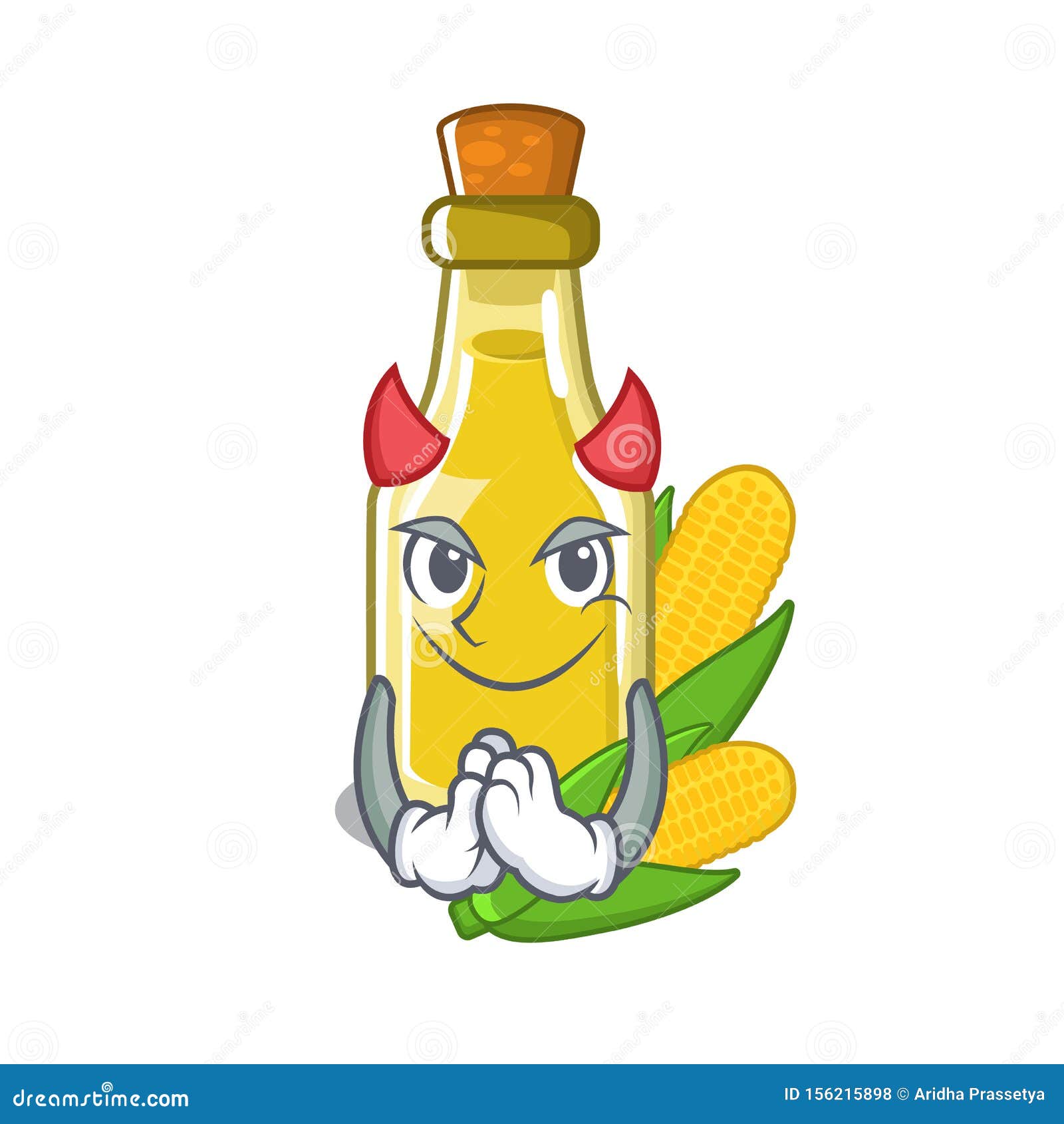 Devil Corn Oil Isolated in the Mascot Stock Vector - Illustration of ...