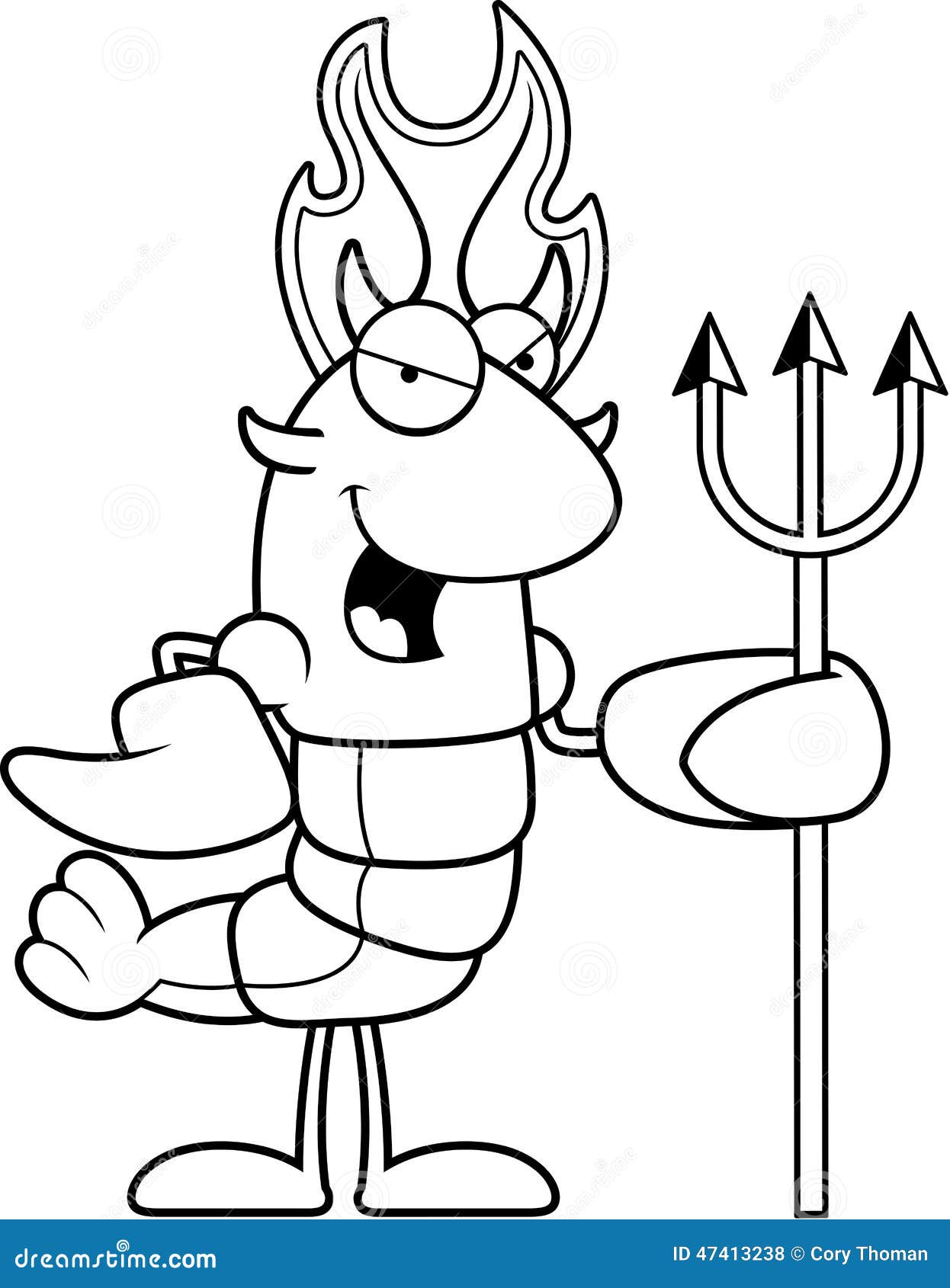 Devil Crawfish stock vector. Illustration of pitchfork - 47413238