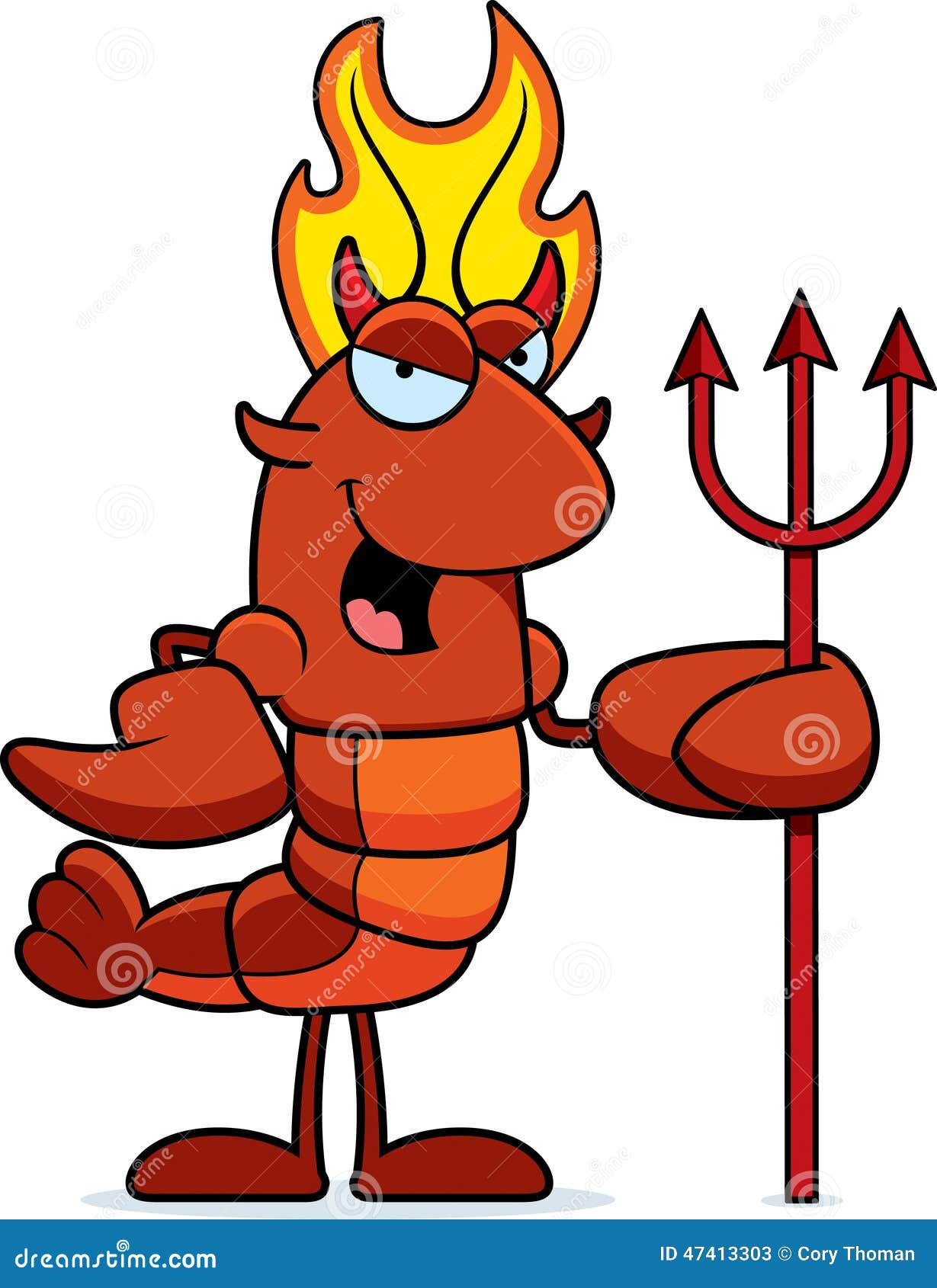 Devil Crawfish stock vector. Illustration of lobster - 47413303