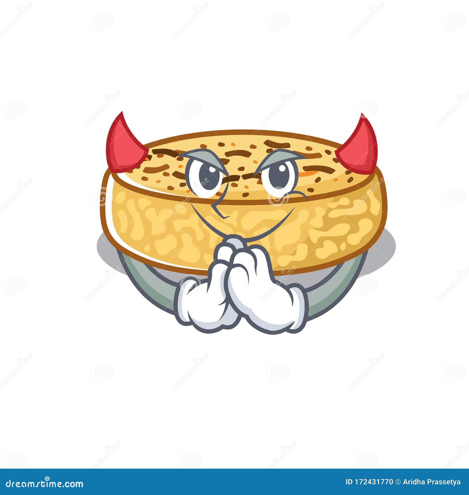 Crumpets Cartoon Character Concept With A Sad Face Vector Illustration ...