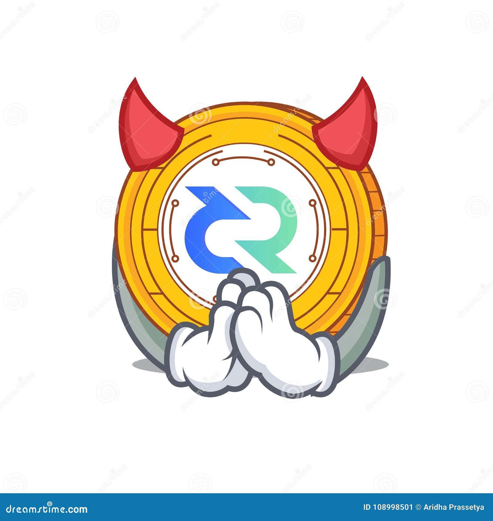 Devil Decred Coin Mascot Cartoon Editorial Photo - Illustration of ...