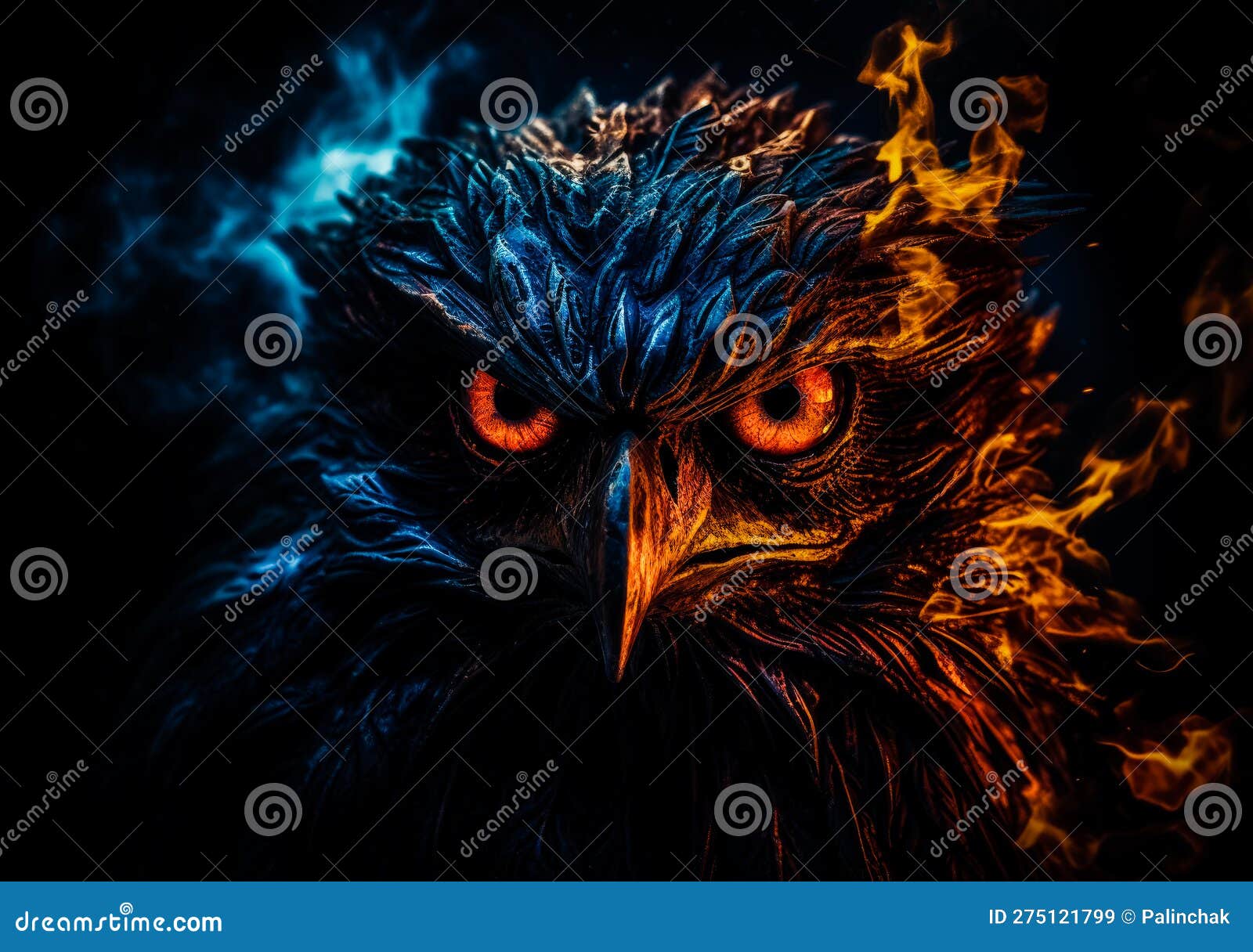 Devil. Demon Head on Fire. AI Generated Stock Illustration ...