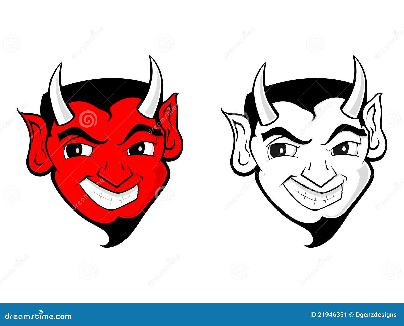 DEVIL / DEMON MASCOT stock illustration. Illustration of icon - 21946351
