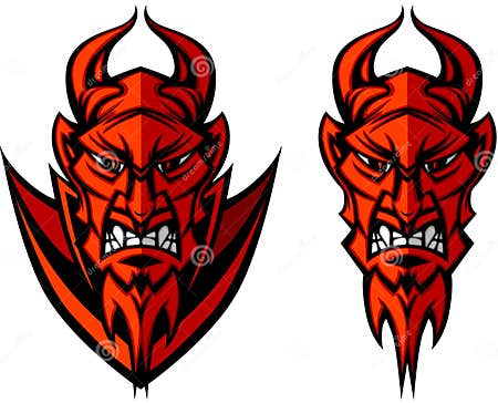 Devil / Demon Mascot Vector Logo Stock Vector - Illustration of satan ...