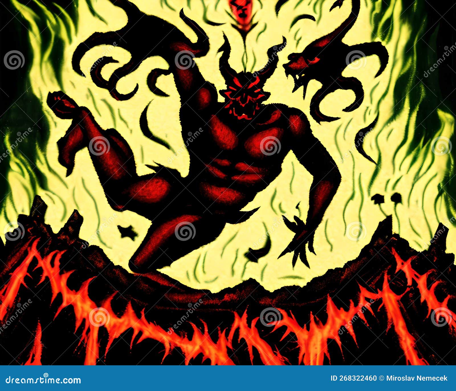 Devil, Generative AI Illustration Stock Illustration - Illustration of ...