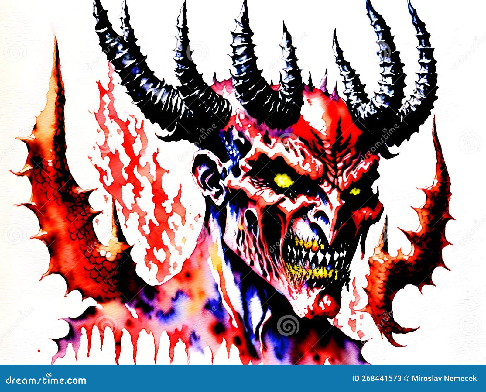 Devil, Generative AI Illustration Stock Illustration - Illustration of ...