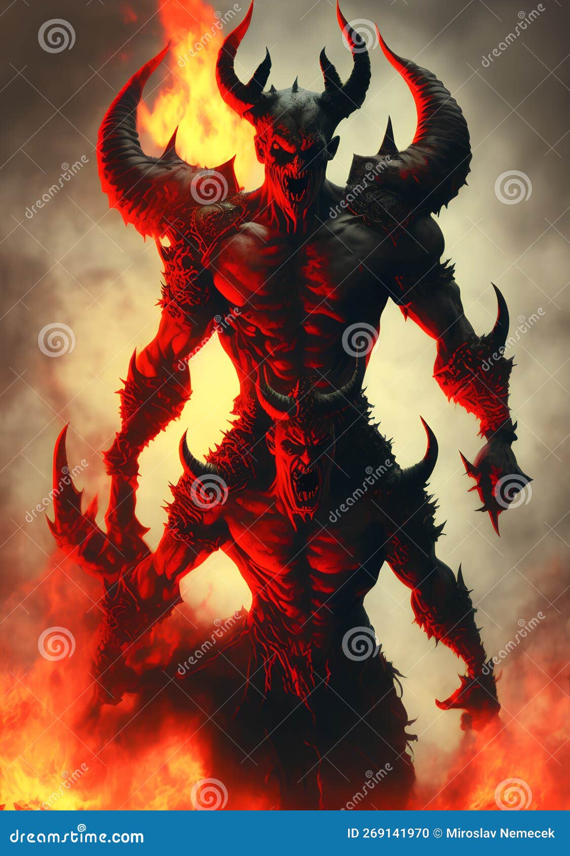 Devil, Generative AI Illustration Stock Illustration - Illustration of ...