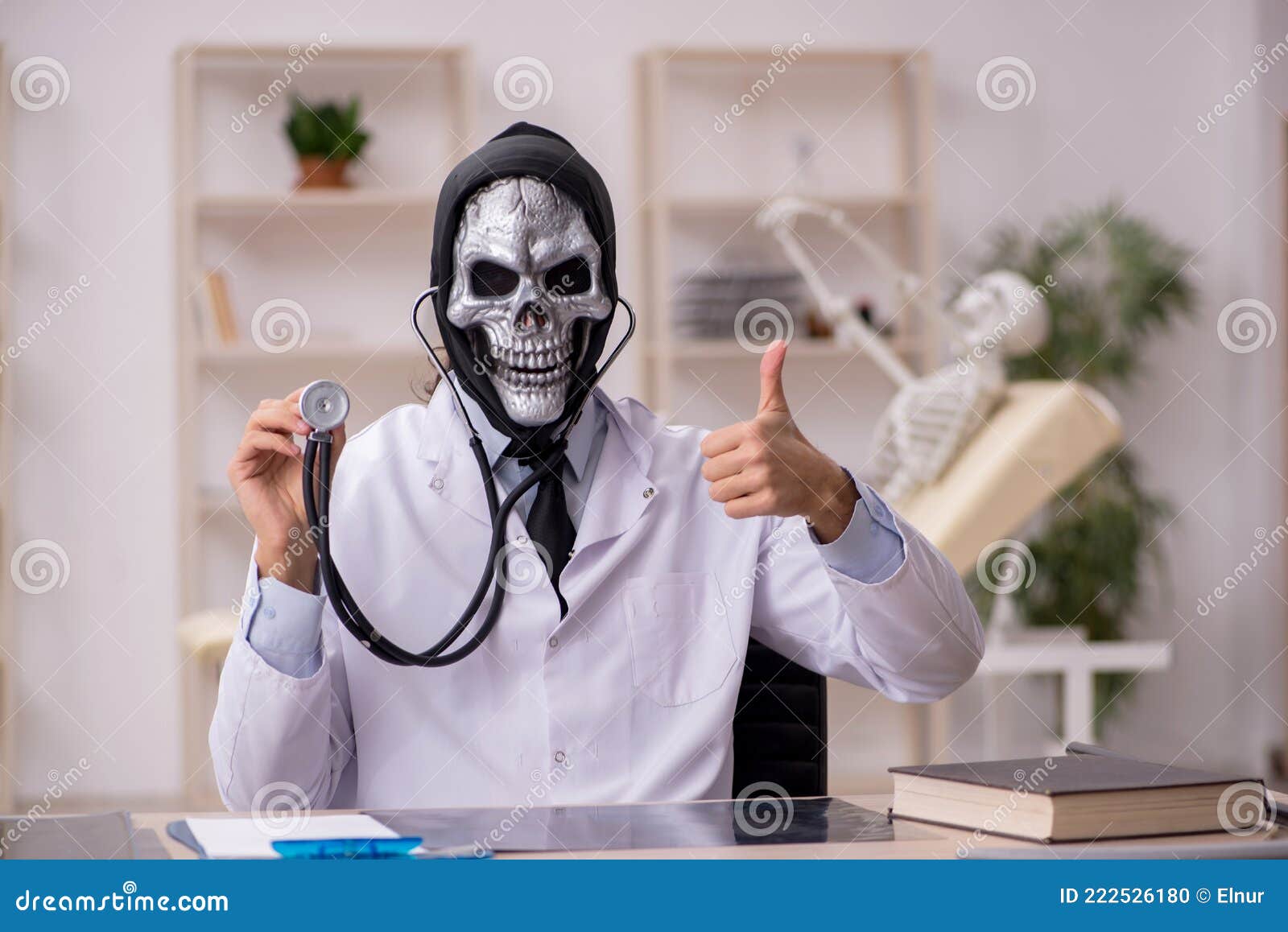 Devil Doctor Working in the Clinic Stock Photo - Image of demon, giving ...