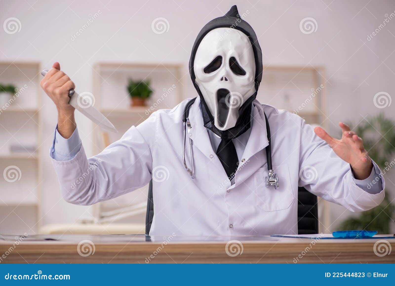 Devil Doctor Working in the Clinic Stock Image - Image of wicked, witch ...