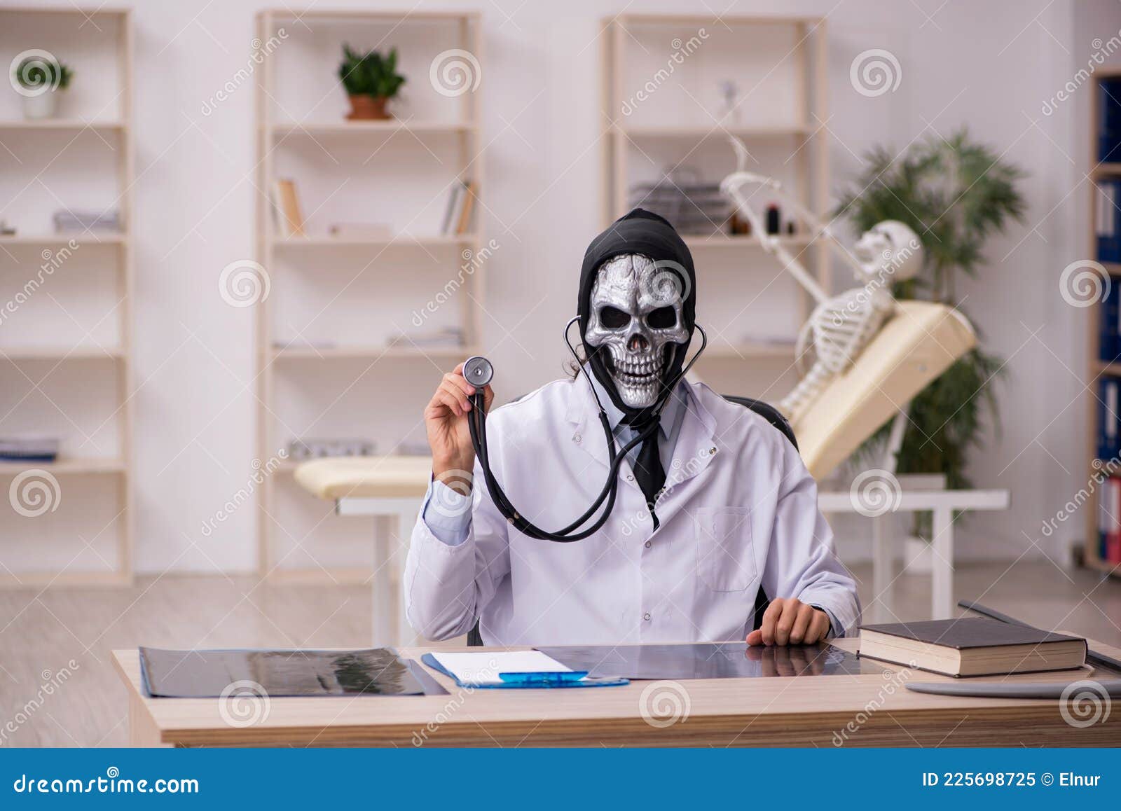 Devil Doctor Working in the Clinic Stock Image - Image of beat, hell ...