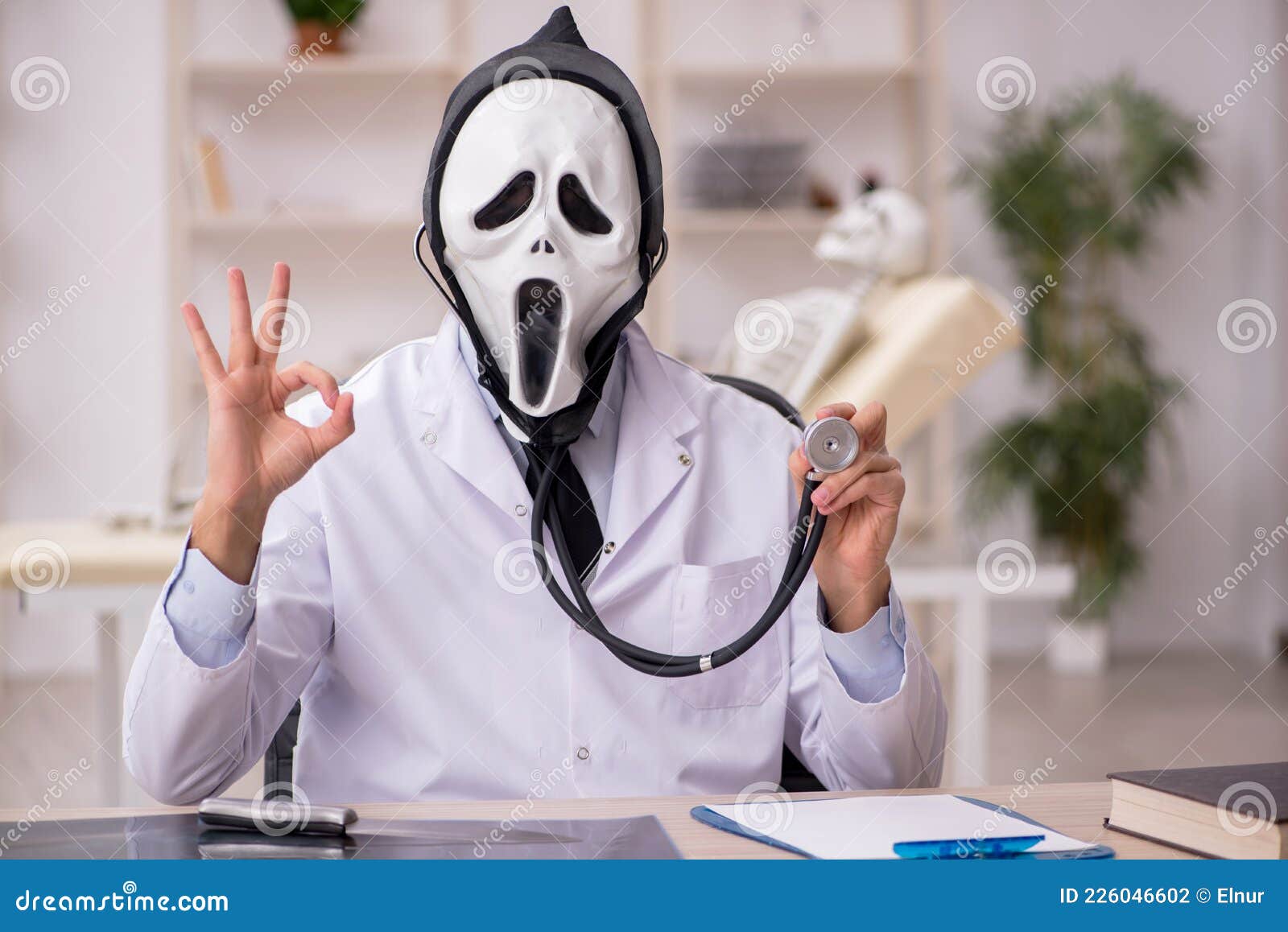 Devil Doctor Working in the Clinic Stock Photo - Image of patient ...